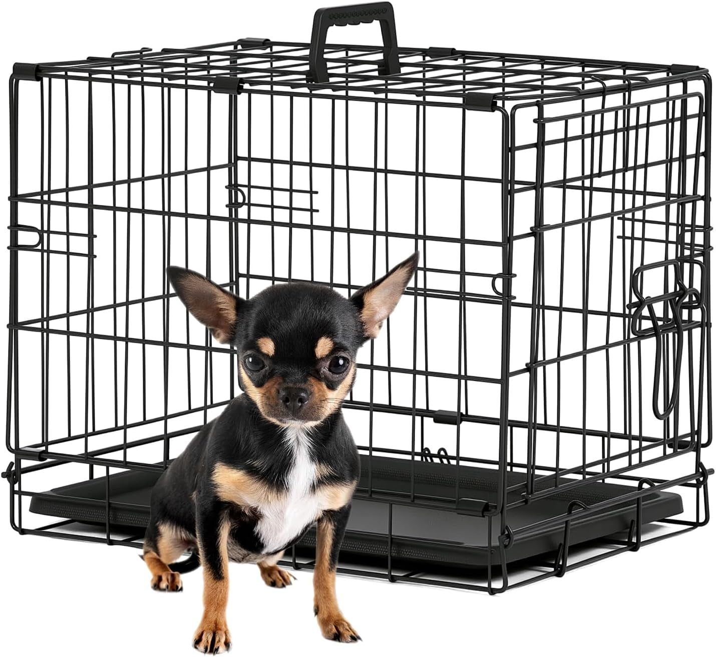 CL.HPAHKL 18 inch Small Dog Crate, Metal Wire Folding Dog Kennel Cage ...