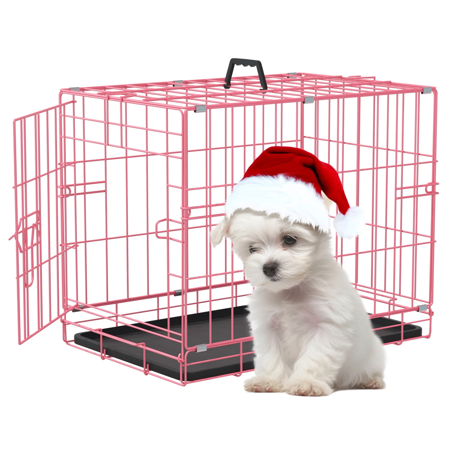 CL.HPAHKL 18 inch Small Dog Crate, Metal Wire Folding Dog Kennel Cage ...