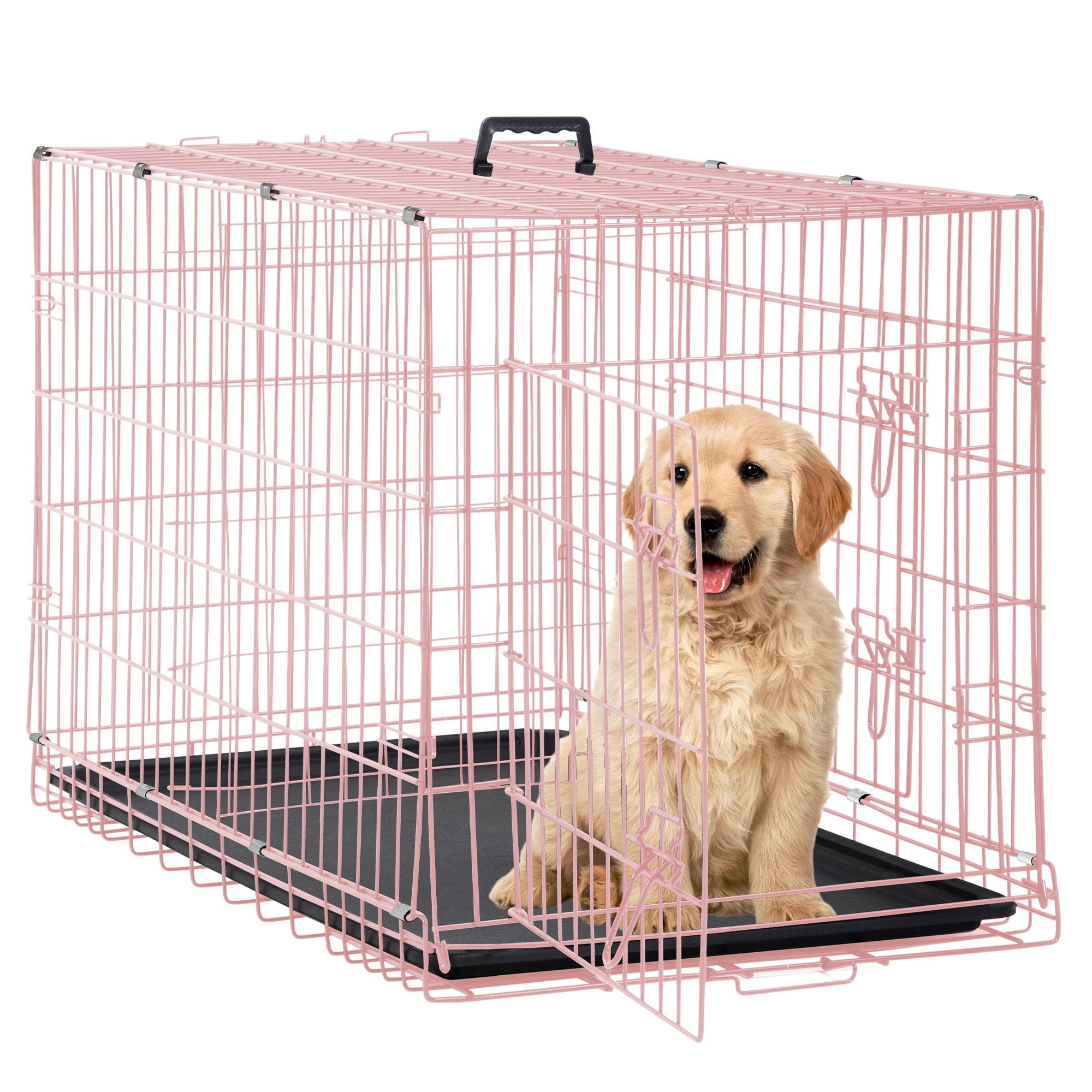 CL.HPAHKL 24 Inch Dog Cage for Small Dogs with Divider, Foldable Metal ...
