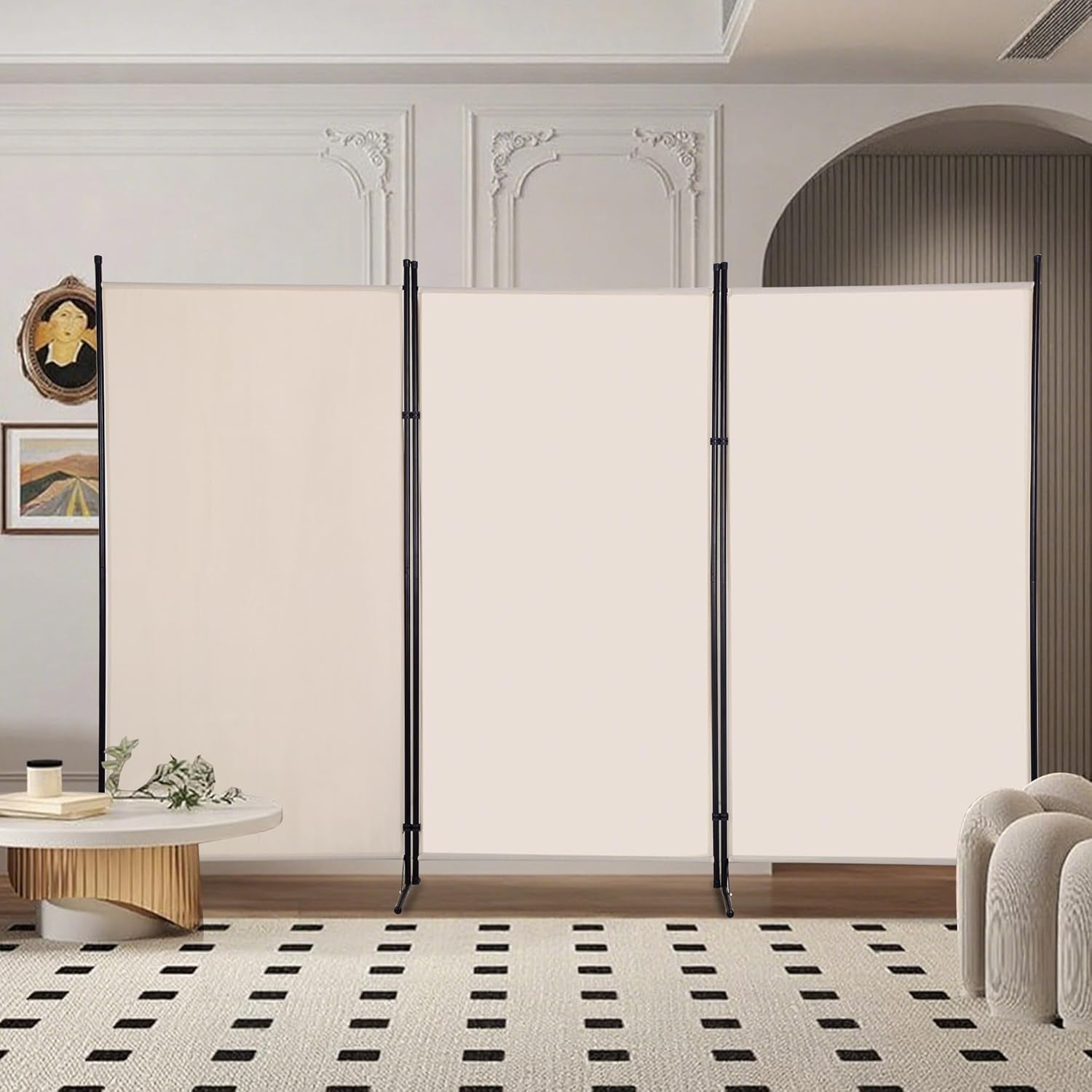 CL.HPAHKL 3 Panel Room Divider 6 Ft Tall, Folding Privacy Screen ...