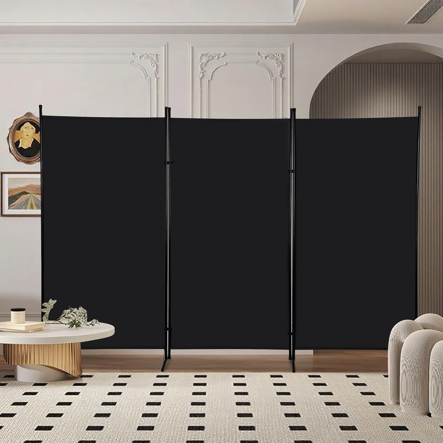 CL.HPAHKL 3 Panel Room Divider 6 Ft Tall, Folding Privacy Screen ...