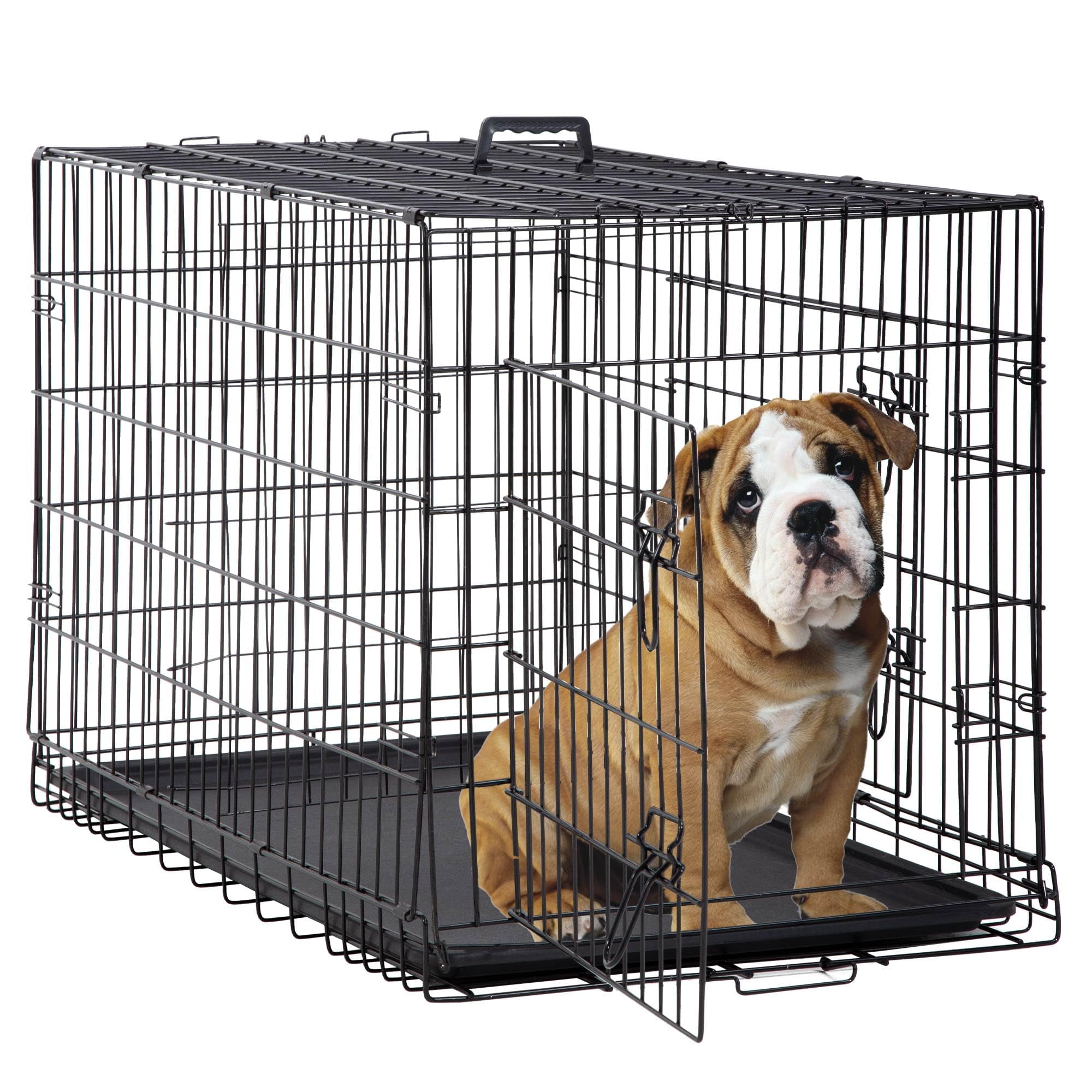 CL.HPAHKL 30 Inch Double Door Folding Portable Metal Dog Crates for ...