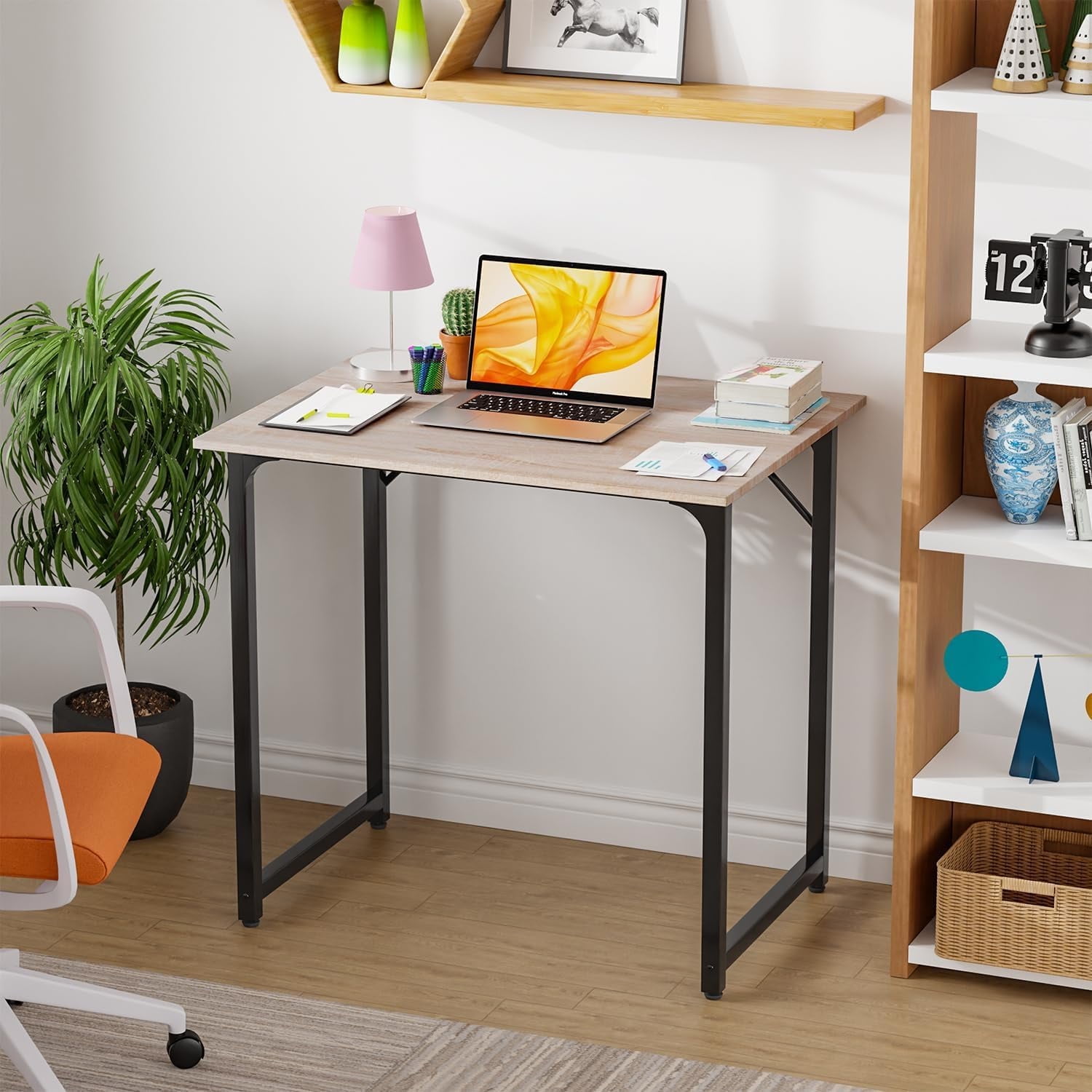 CL.HPAHKL 32 inch Small Computer Desk for Small Spaces, Modern Simple ...