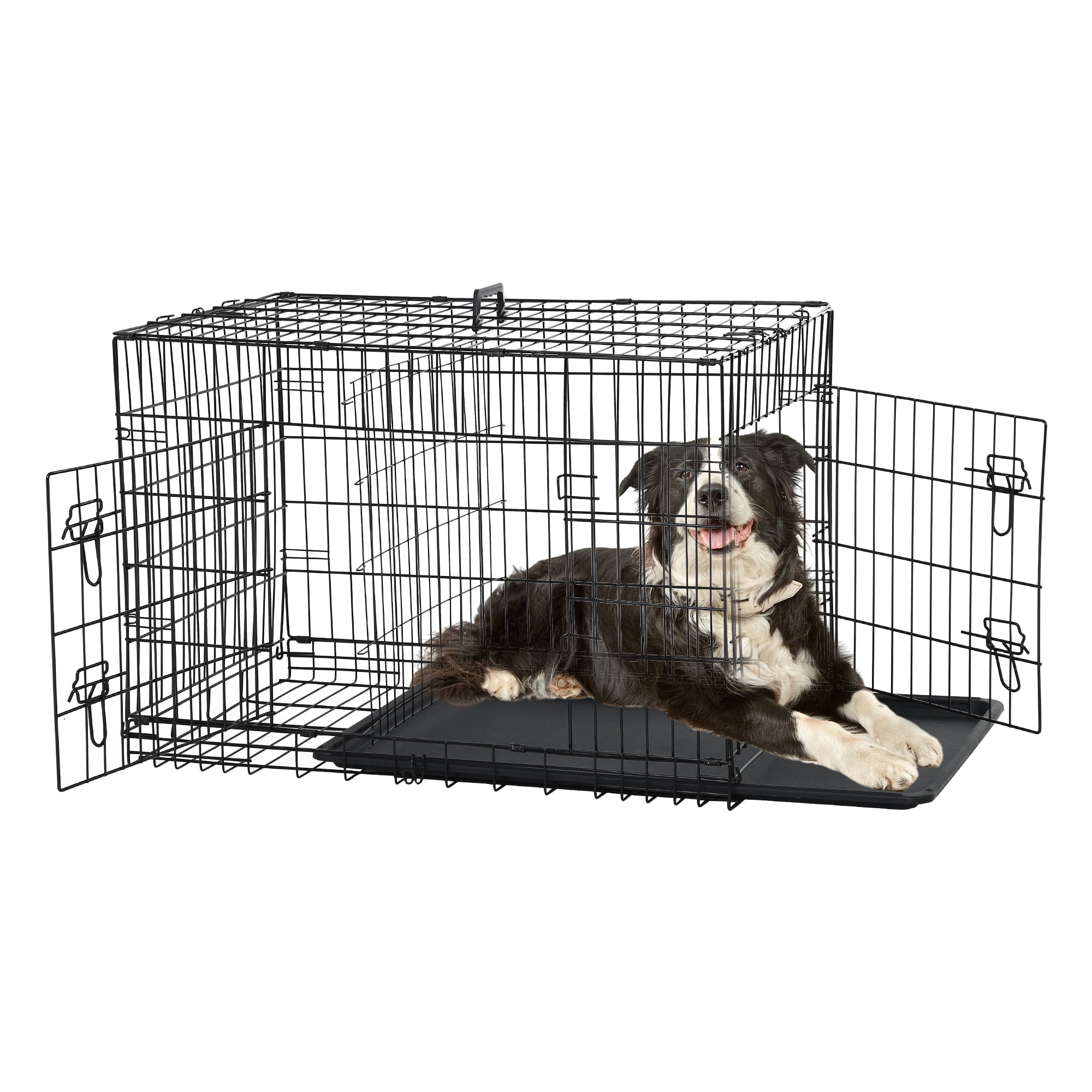 CL.HPAHKL 36 Inch Double-Door Dog Crates for Medium Small Dogs ...