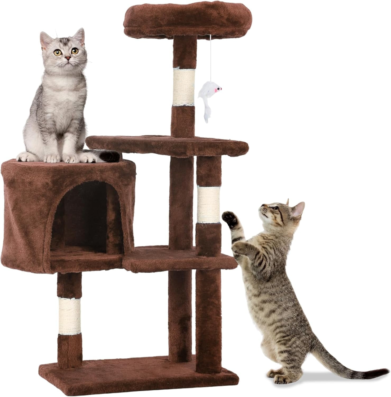 CL.HPAHKL 36 Inches Cat Tree Tower, Modern Cat Tower with Sisal ...