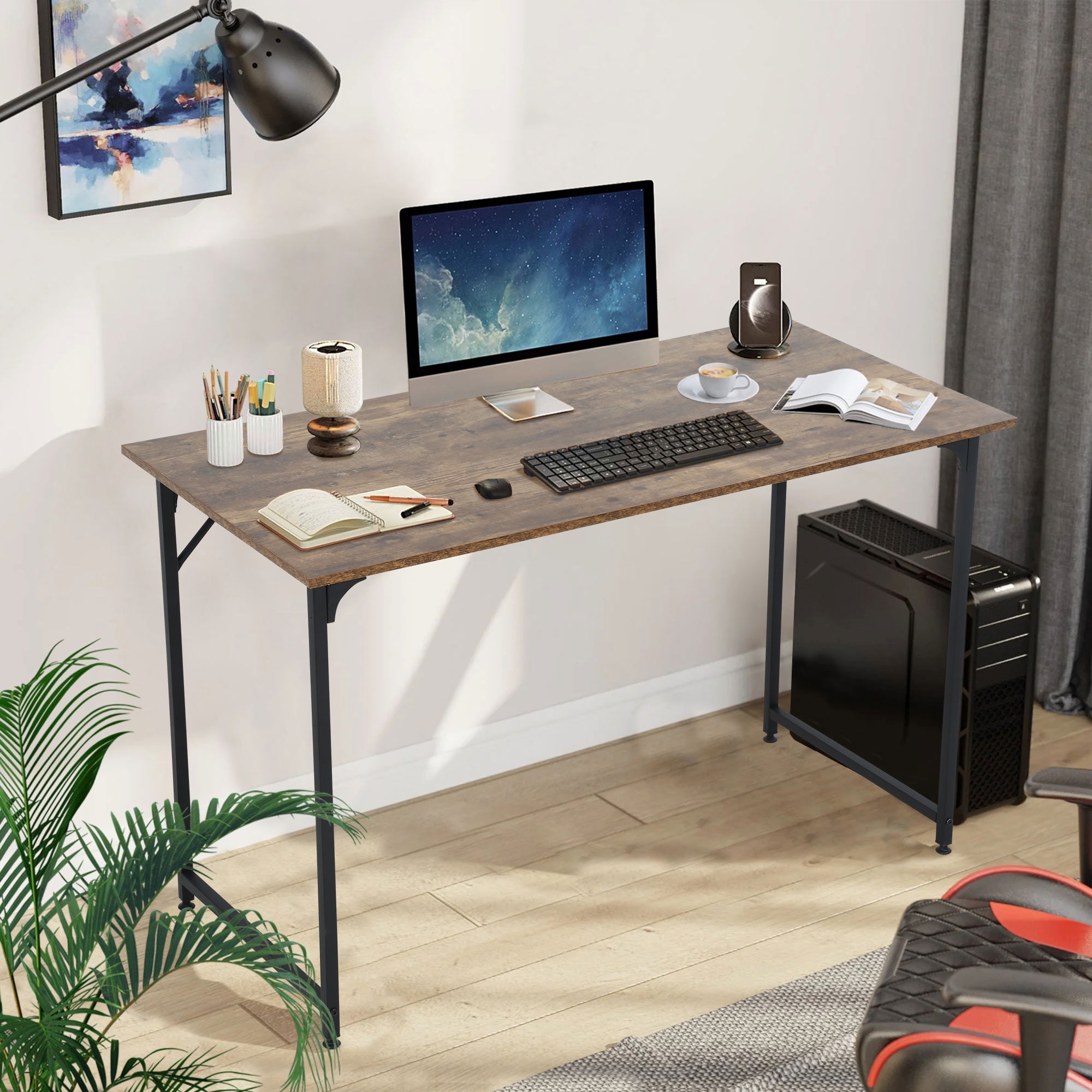 CL.HPAHKL 48 inch Computer Desk, Modern Simple Style Home Office Desk ...