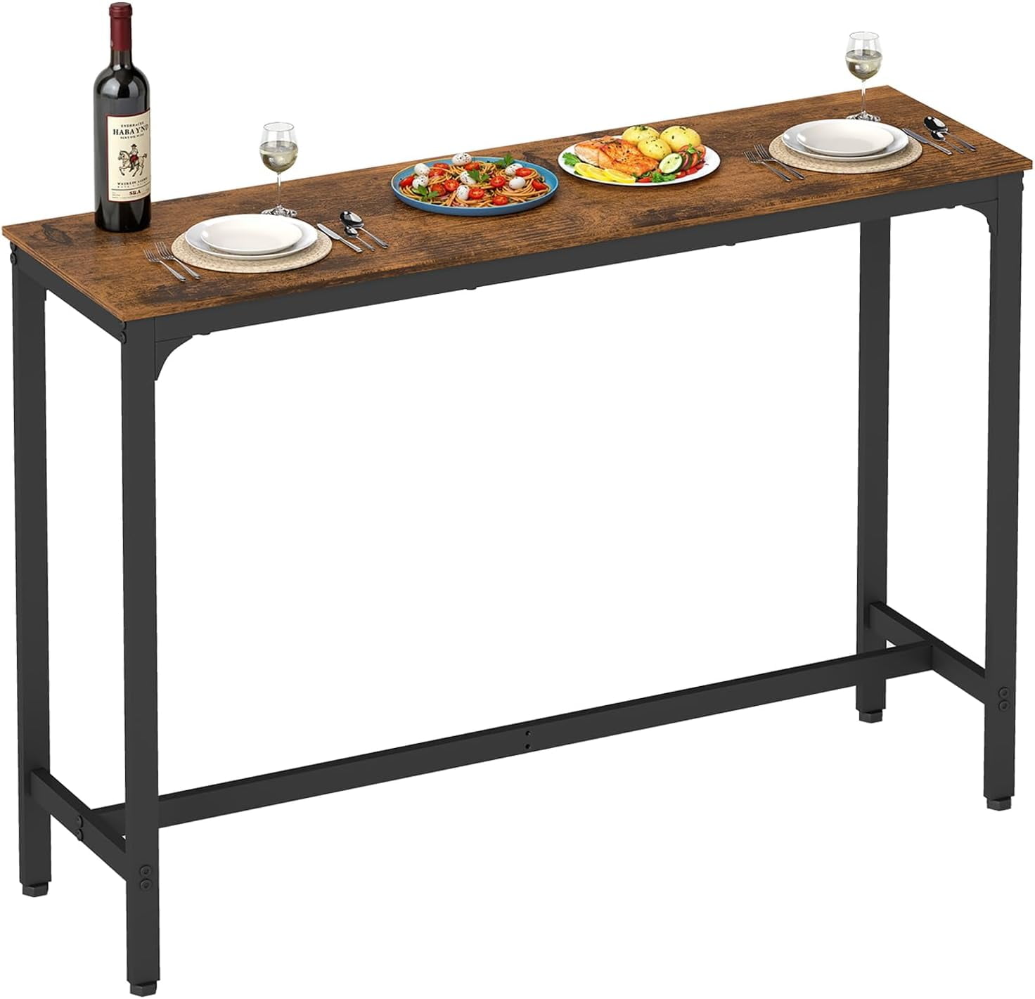 CL.HPAHKL 55" Bar Table, Narrow Pub Table Rectangular Counter Height ...