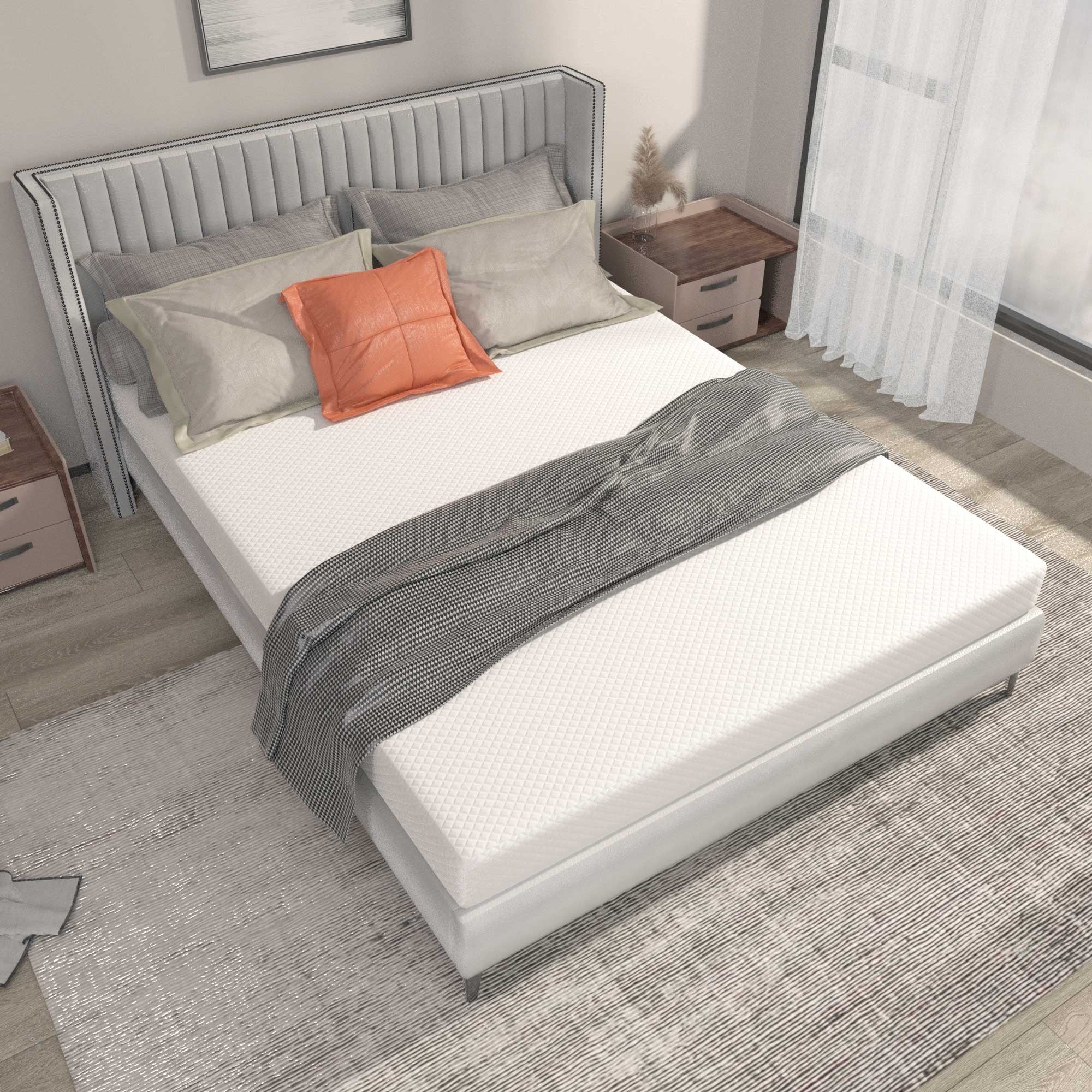 CL.HPAHKL 6 Inch Queen Size Mattress, Medium Firm Gel Memory Foam Bed ...