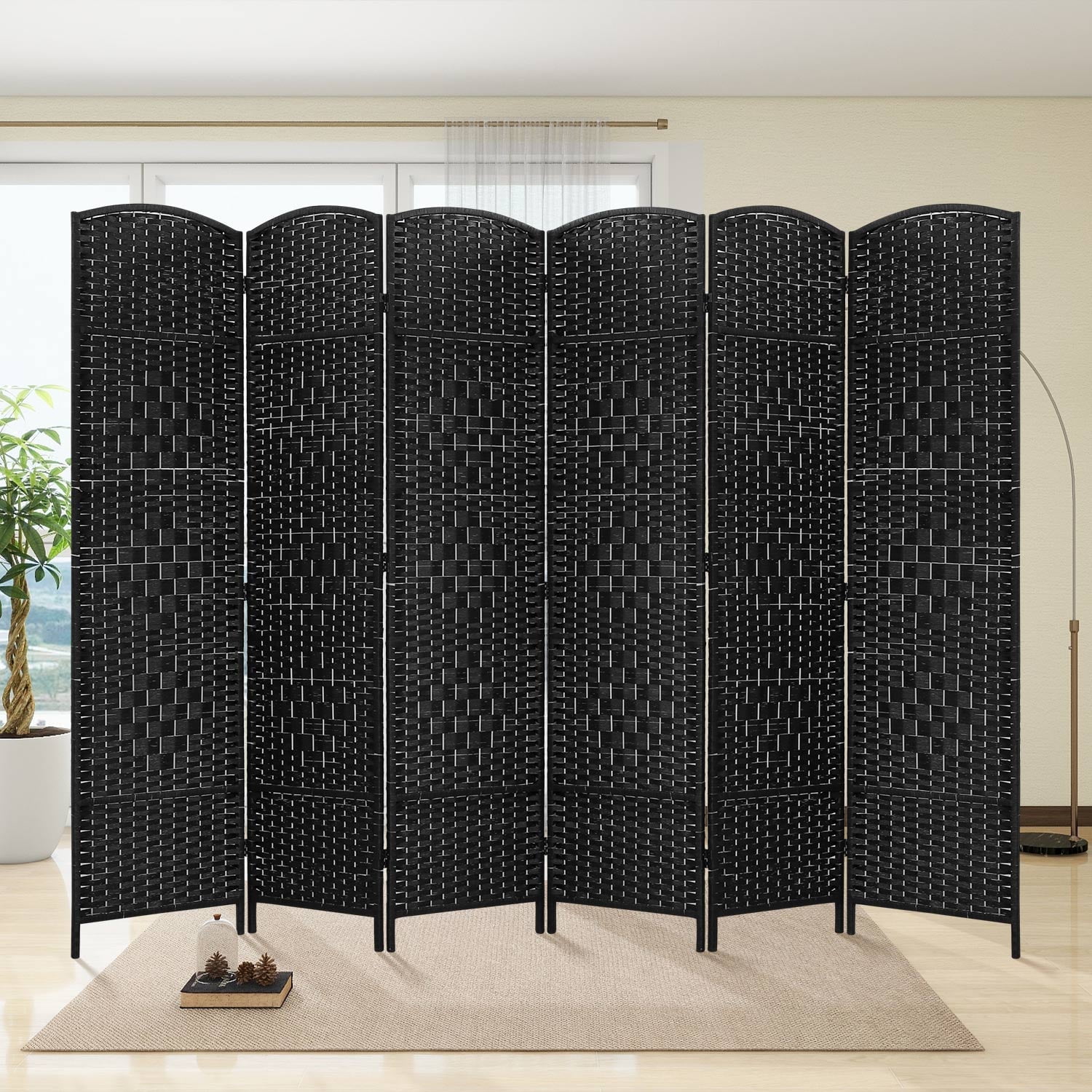 CL.HPAHKL 6 Panel Room Divider, Partition Wall Divider with Double ...