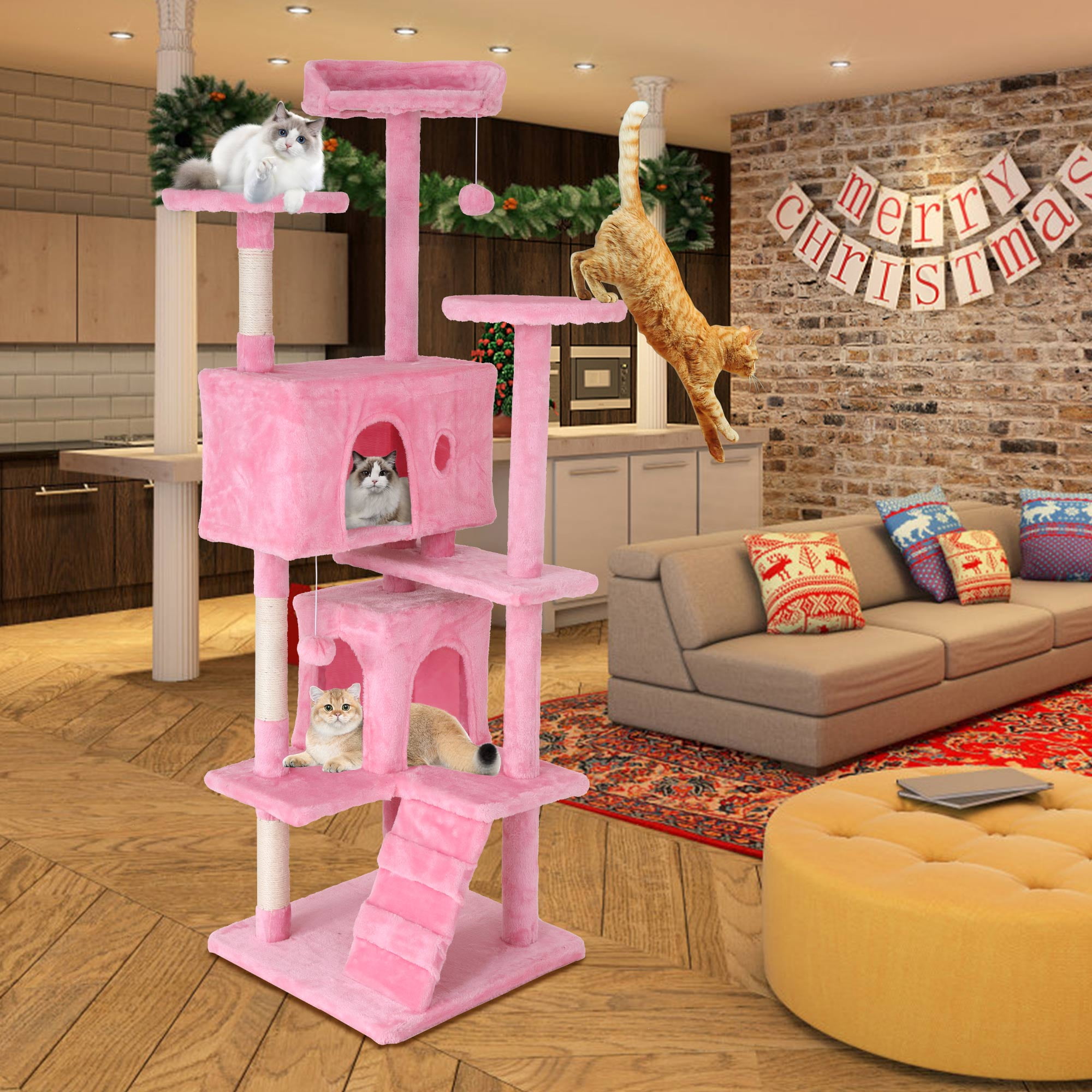 CL.HPAHKL 70In Cat Tree Tower for Large Cats, Cat Climbing Tower Cat ...