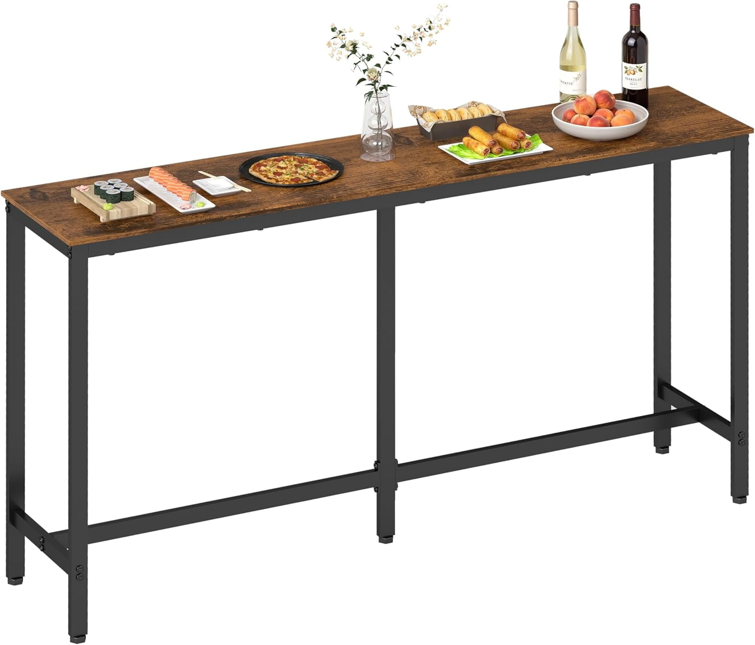 CL.HPAHKL 71" Bar Table, Narrow Pub Table Rectangular Counter Height ...
