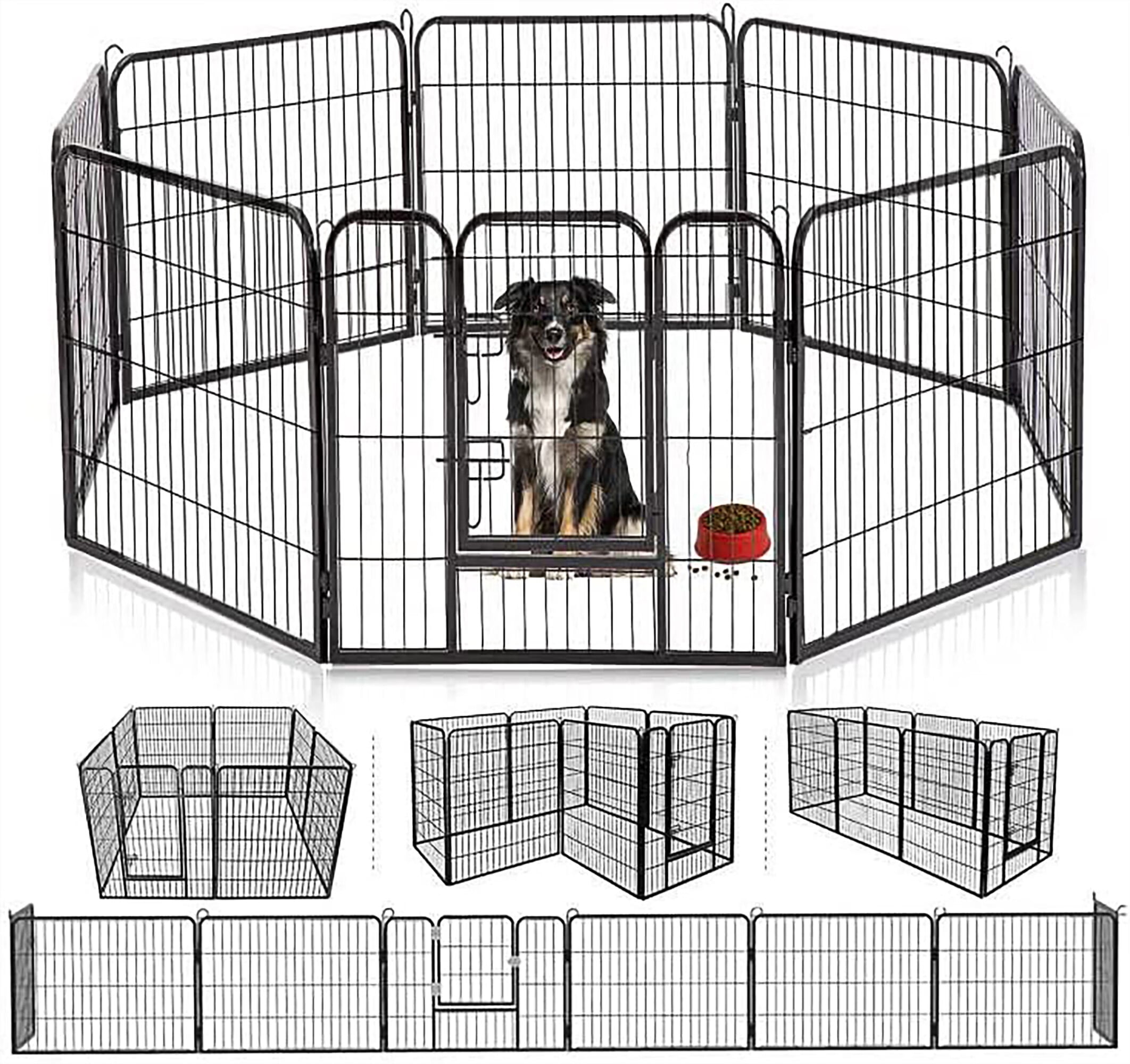 CL.HPAHKL 8/16 Panel 24''×32''Dog Playpens with Door for Inside, Pet ...
