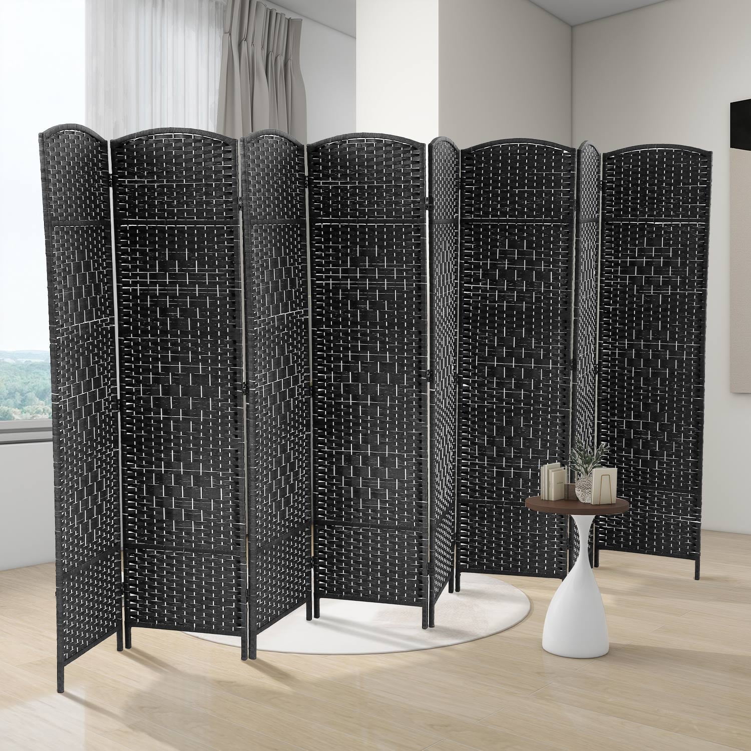 CL.HPAHKL 8 Panel Room Divider, Partition Wall Divider with Double ...