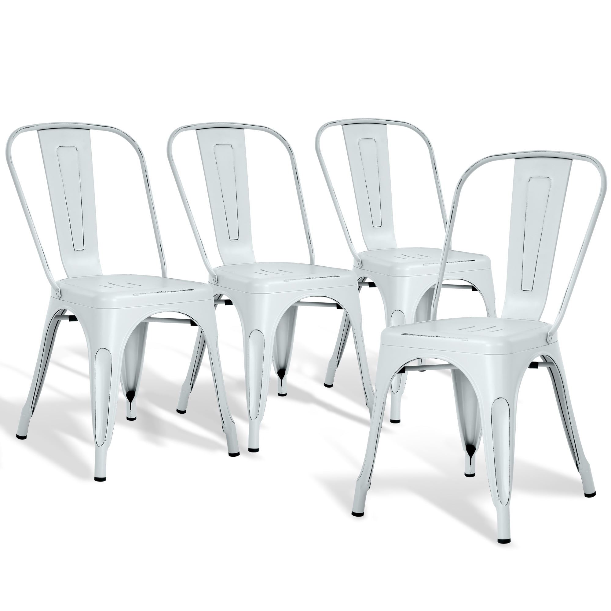 CL.HPAHKL Dining Chairs Set of 4, Metal Kitchen Chairs 330LBS Weight ...