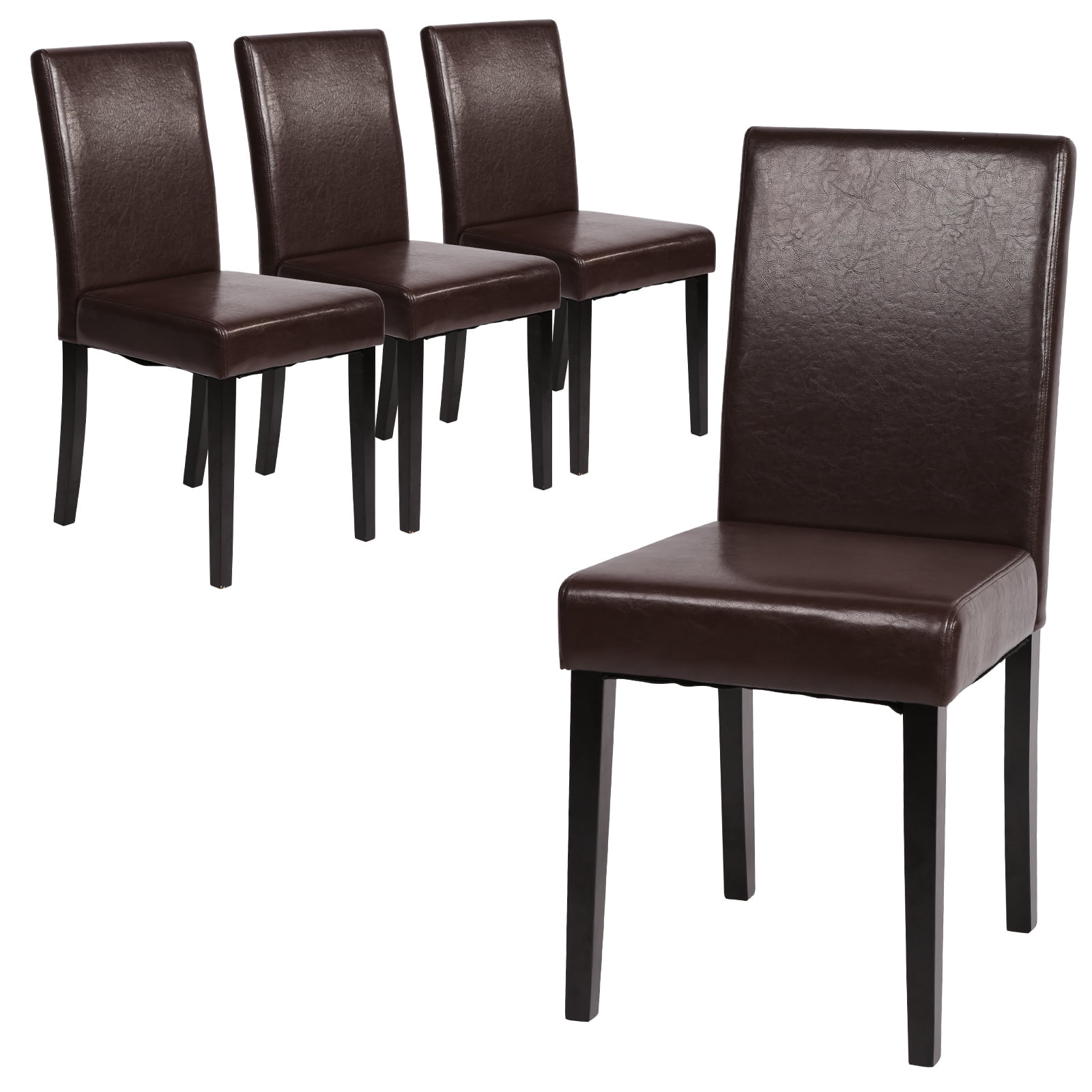 CL.HPAHKL Dining Chairs Set of 4, PU Leather Kitchen Dining Room Chairs ...