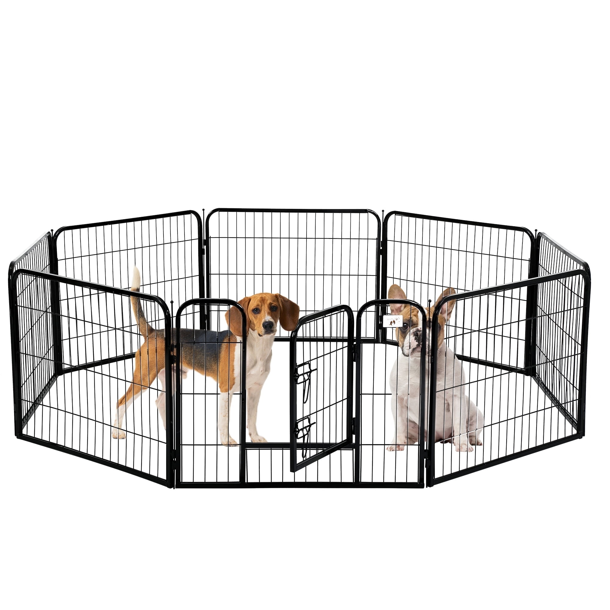 CL.HPAHKL Dog Playpen Indoor Outdoor, 8 Panels 24" Height Metal Puppy ...