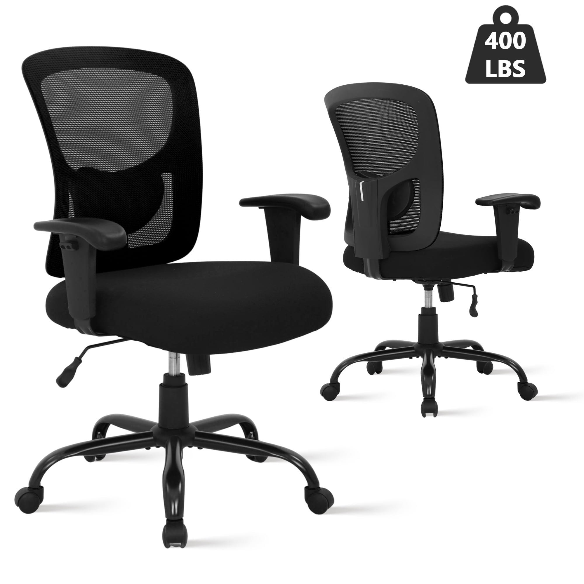 CL.HPAHKL Ergonomic Office Chair, Mid Back Mesh Computer Chair with ...