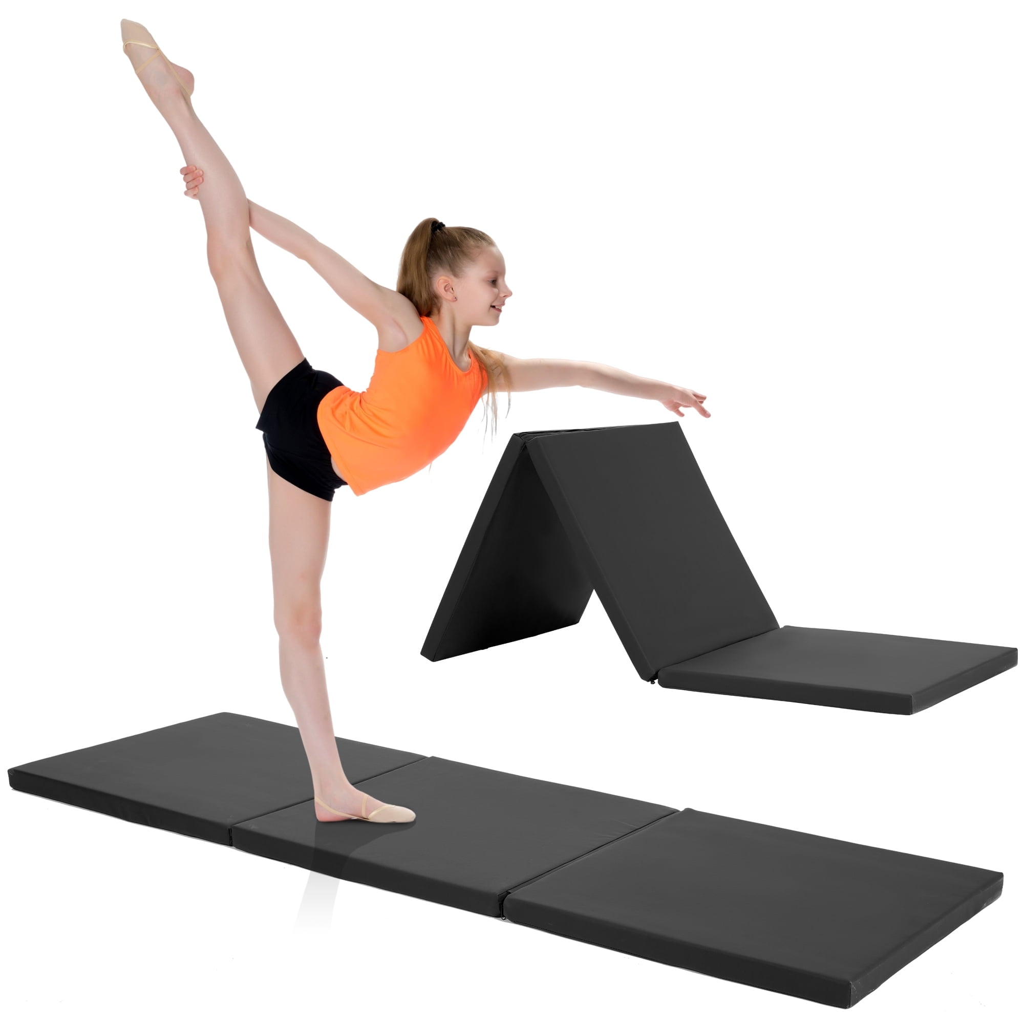 CL.HPAHKL Foldable Gymnastics Mats, PU Leather Exercise Tumbling Mats ...