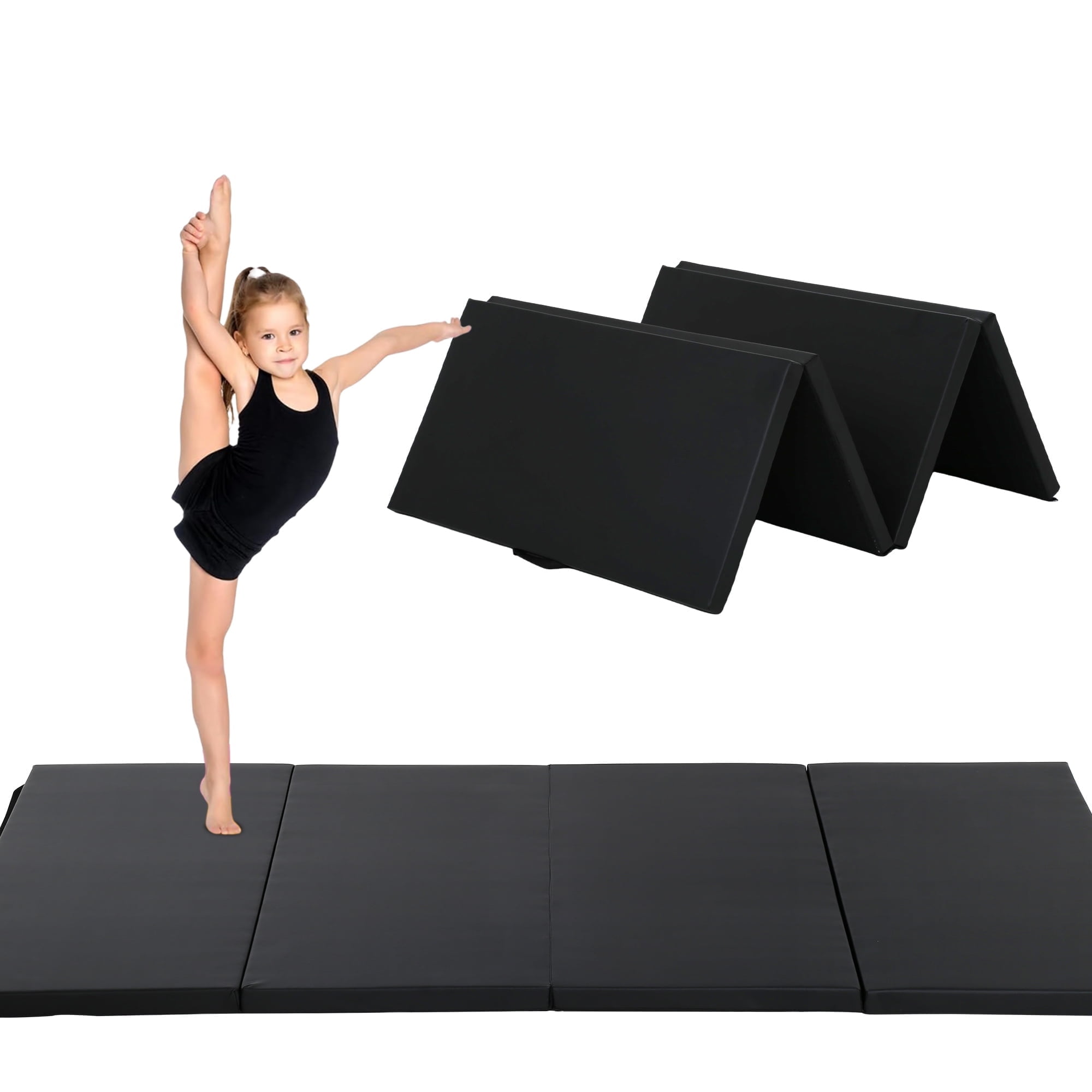 CL.HPAHKL Folding Gym Mat, Waterproof 2-Inch Thick Gymnastics Mats 4 ...