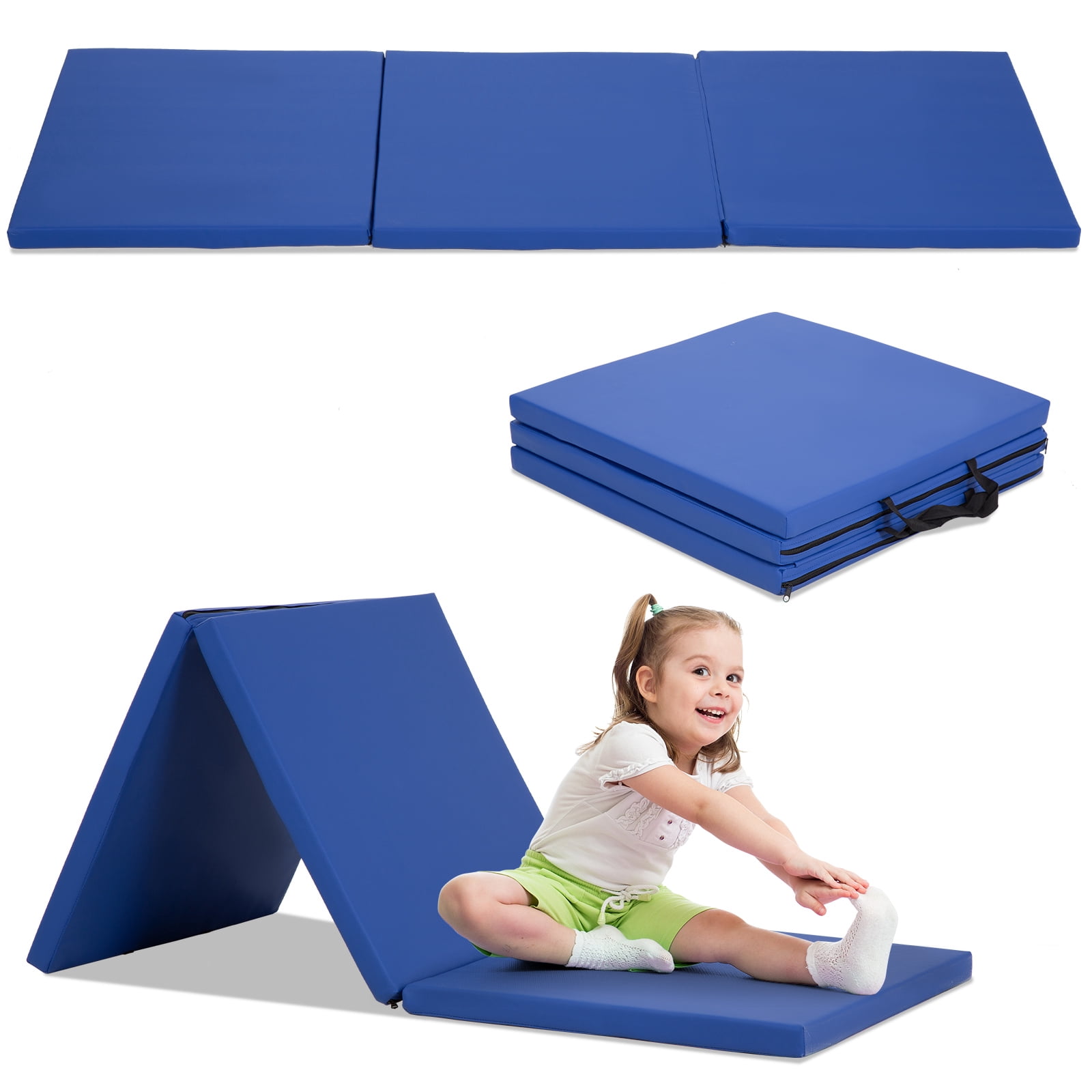 CL.HPAHKL Folding Gymnastics Mat 2'x6'x2'' Portable Lightweight ...