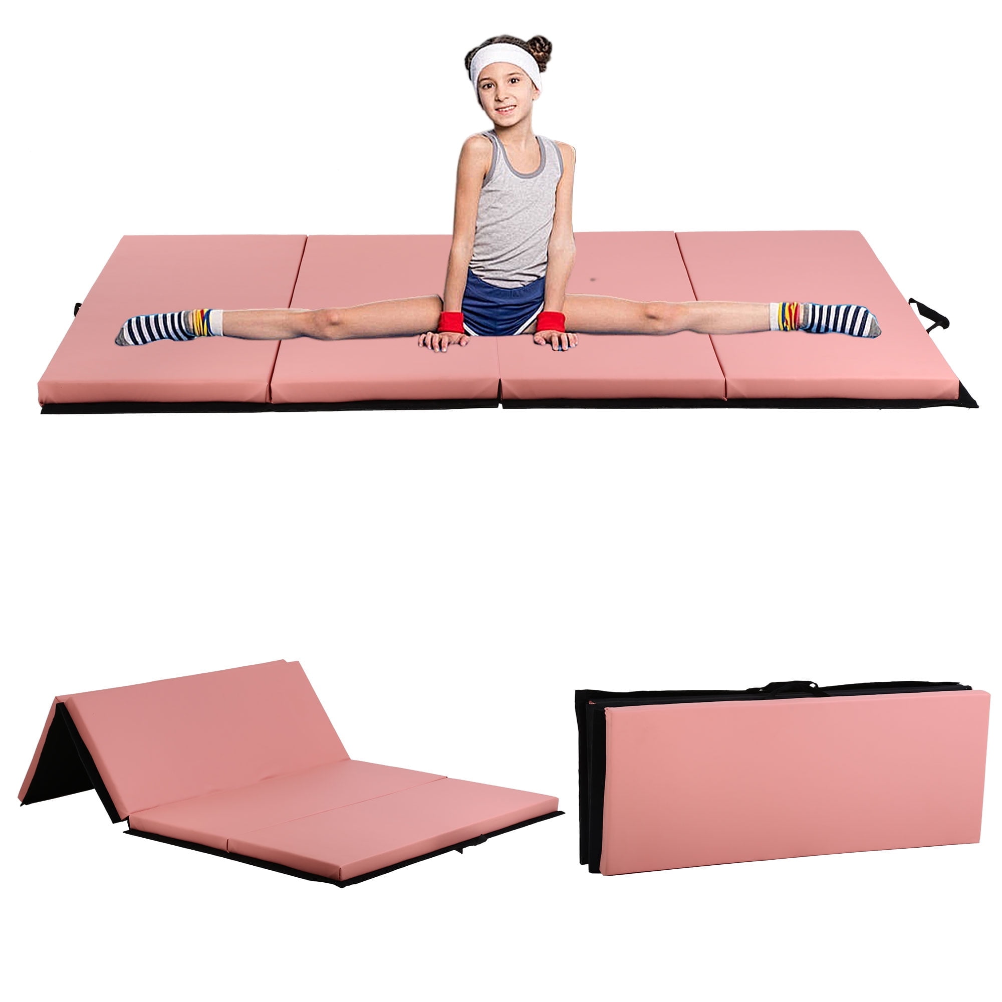 CL.HPAHKL Folding Gymnastics Mat 4'x6'x2'' Portable Lightweight ...