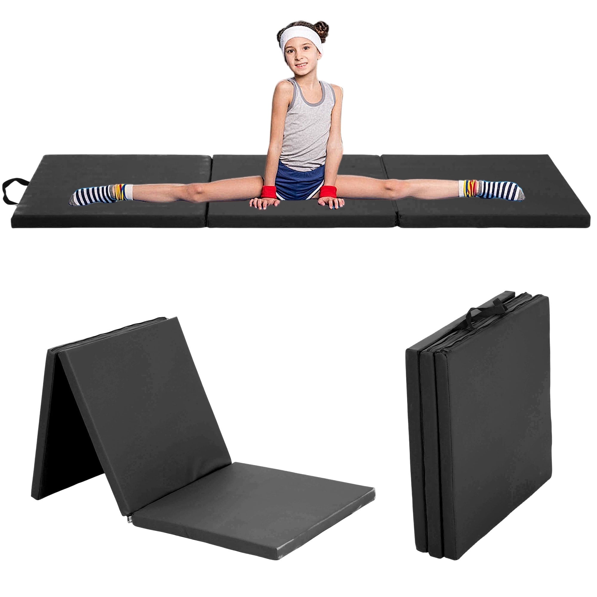 CL.HPAHKL Gymnastics Mat 2'x6'x2'' Folding Tumbling Mat Gym Mat Yoga ...