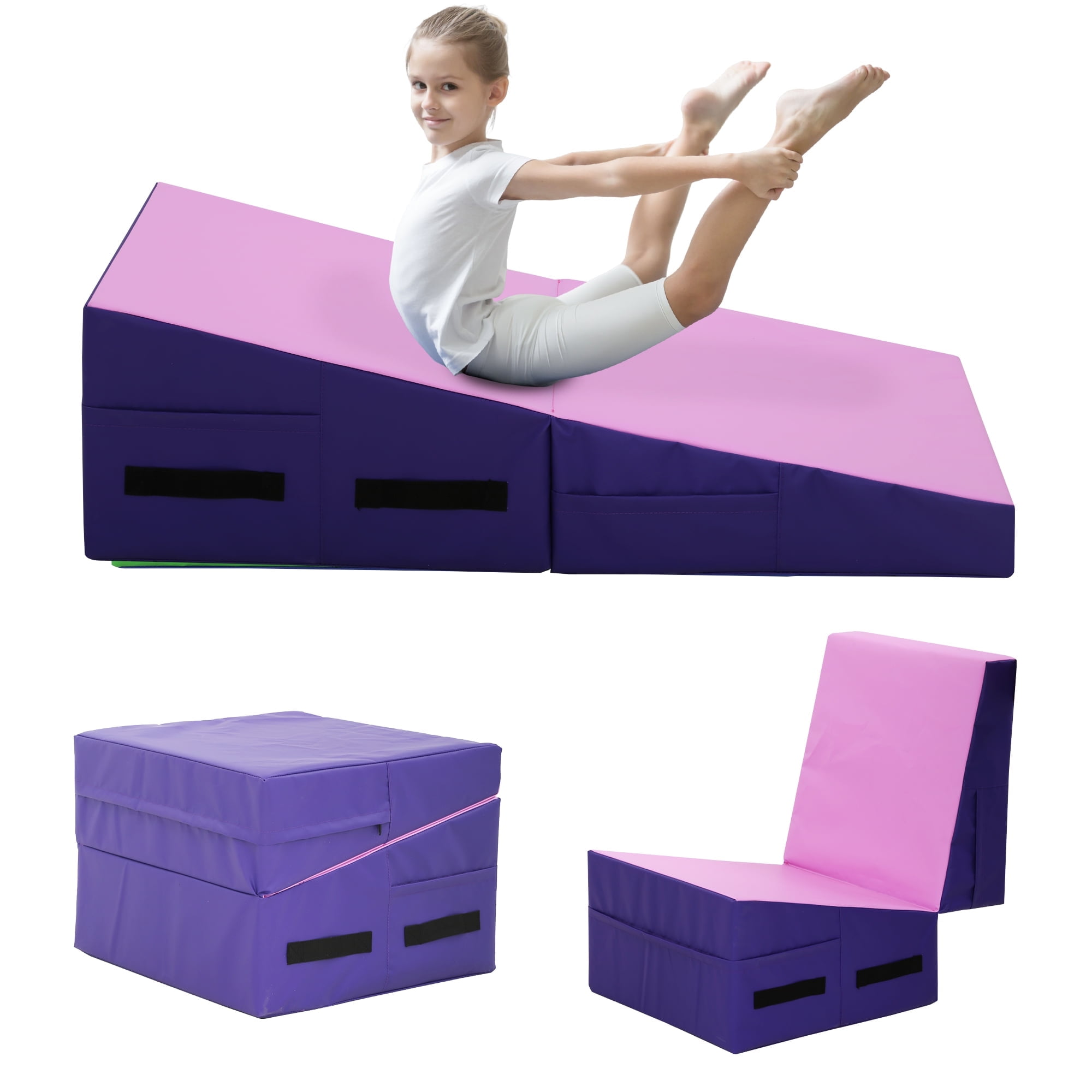 CL.HPAHKL Gymnastics Mat Incline Tumbling Mats, Folding Cheese Wedge ...