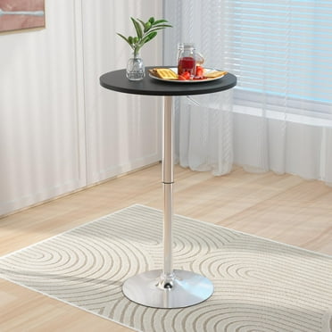 MaxDeals Round Bar Table with Hydraulic High Top Pub Table Sturdy Metal ...