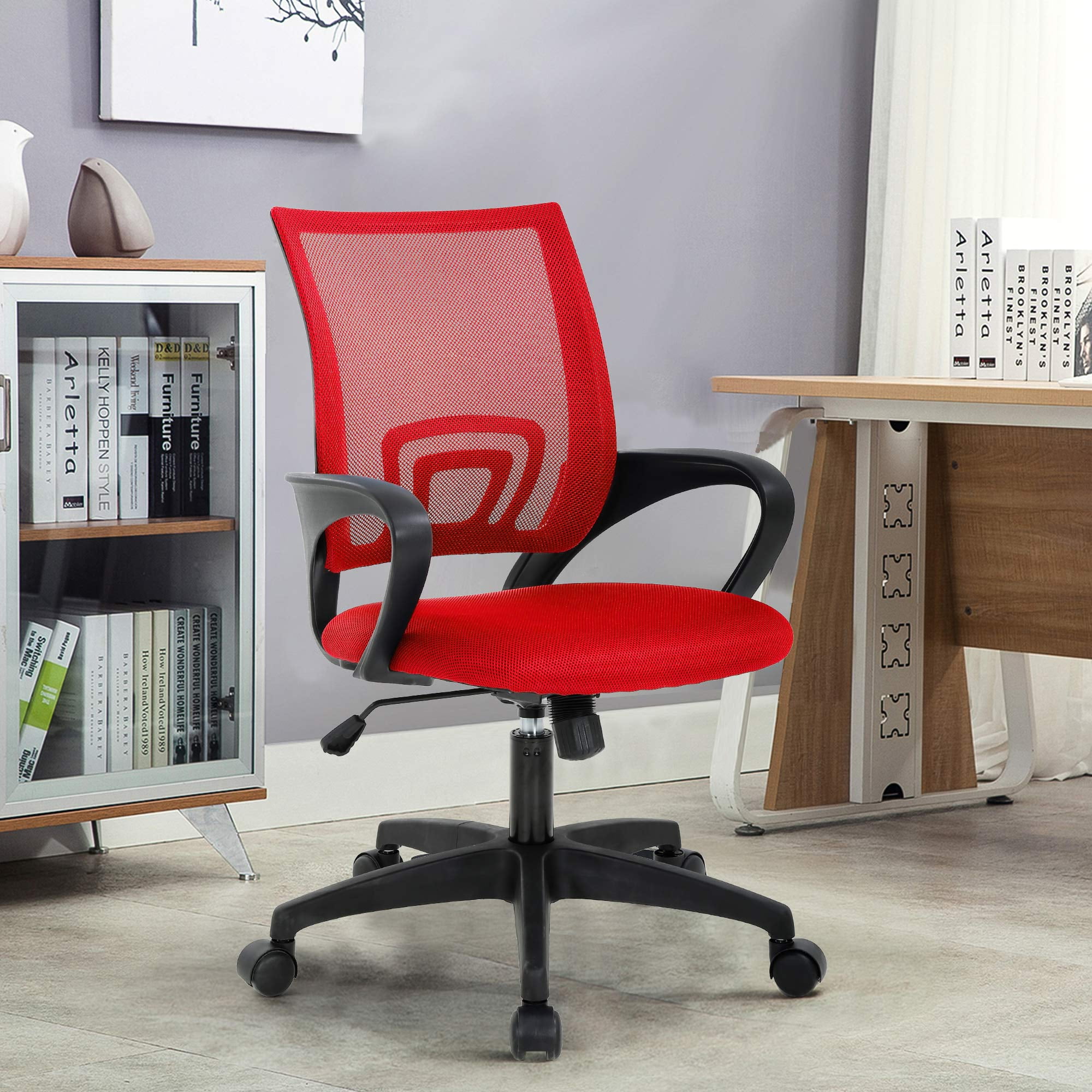 CL.HPAHKL Mesh Office Chair Comfortable Desk Chair, Ergonomic Rolling ...