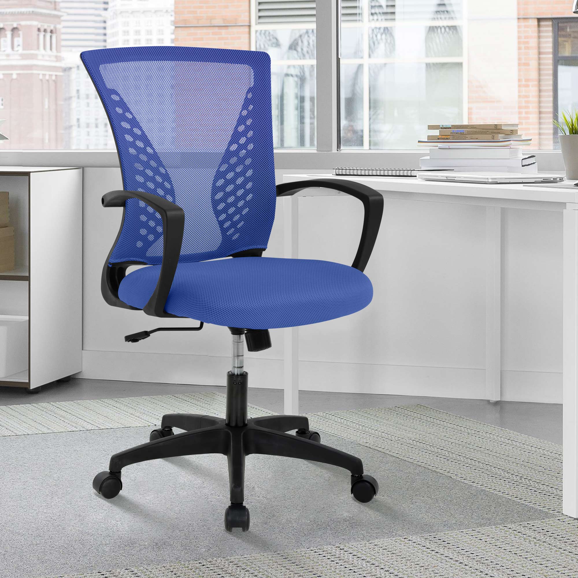 CL.HPAHKL Mesh Office Chair, Computer Desk Chair with Wheels Adjustable ...