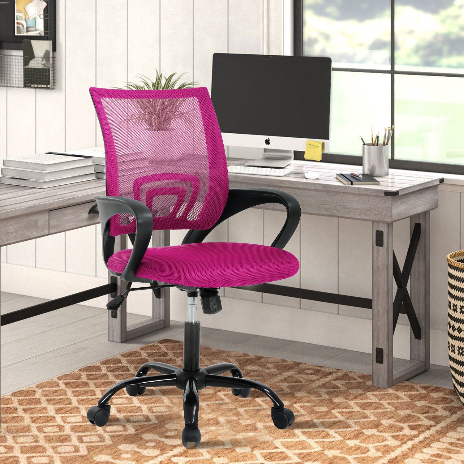 CL.HPAHKL Mesh Office Chair with Wheels, Ergonomic Desk Chair ...