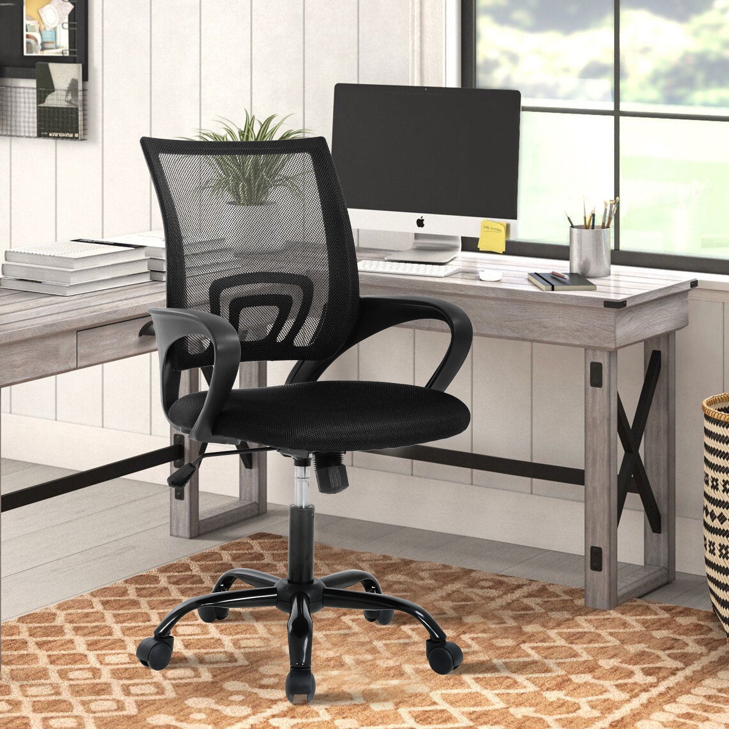 CL.HPAHKL Mesh Office Chair with Wheels, Ergonomic Desk Chair ...