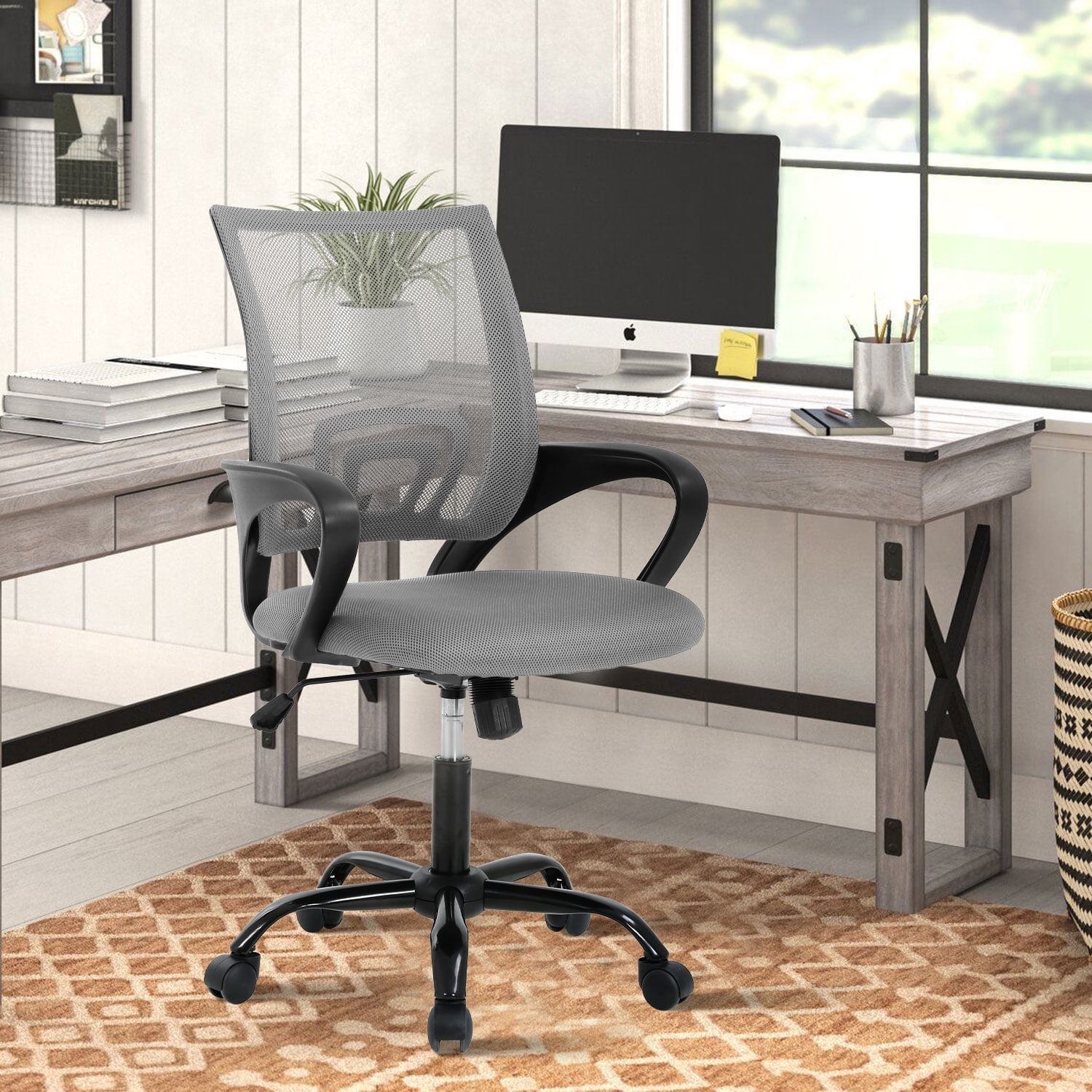 CL.HPAHKL Mesh Office Chair with Wheels, Ergonomic Desk Chair ...