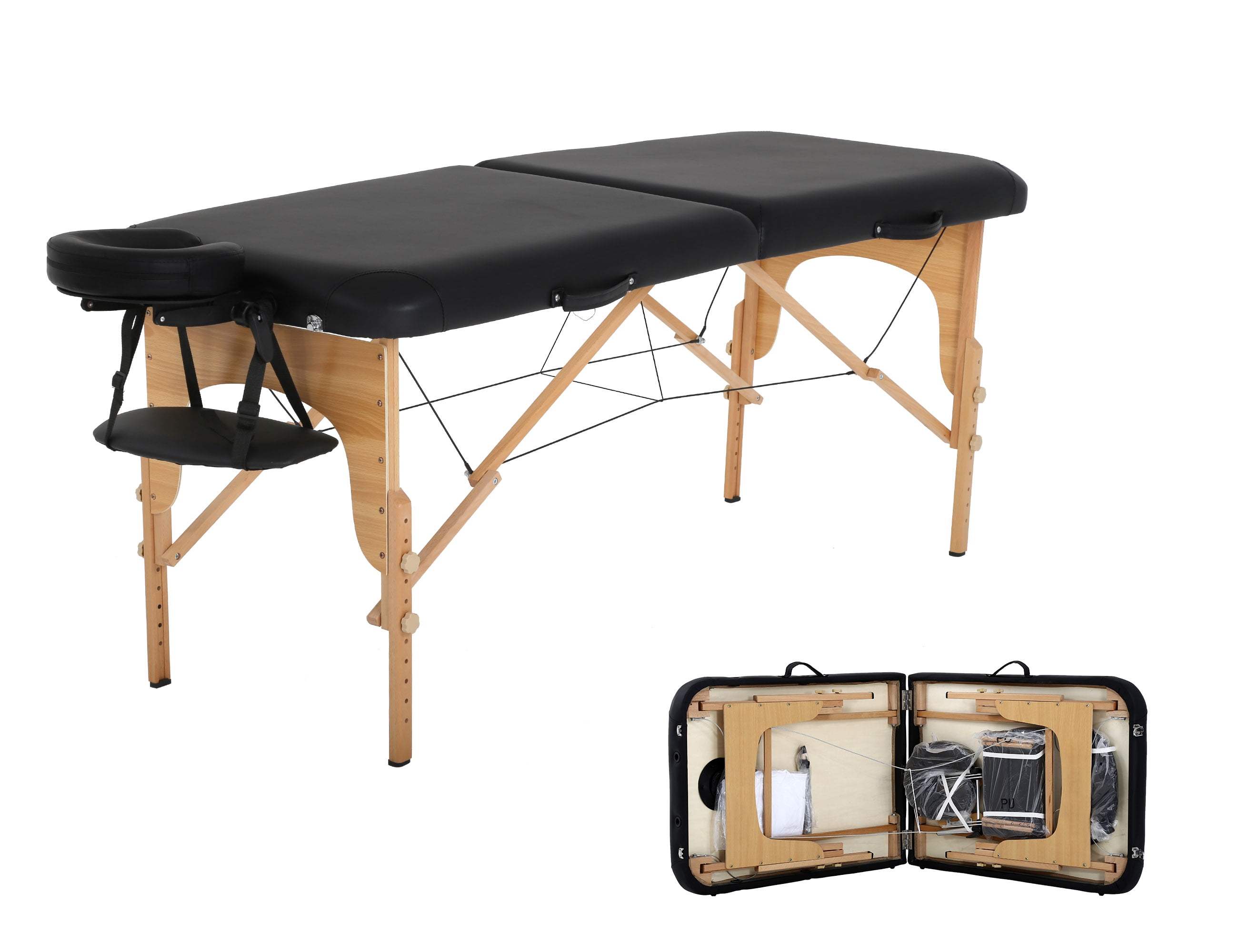 CL.HPAHKL Message Table Massage Bed Portable, 2 Foldig Lightweight Lash ...