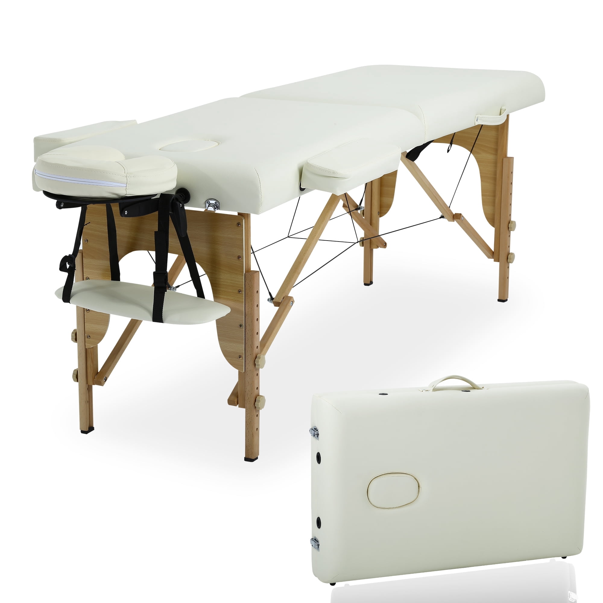 CL.HPAHKL Message Table Massage Bed Portable, 2 Folding Lightweight ...