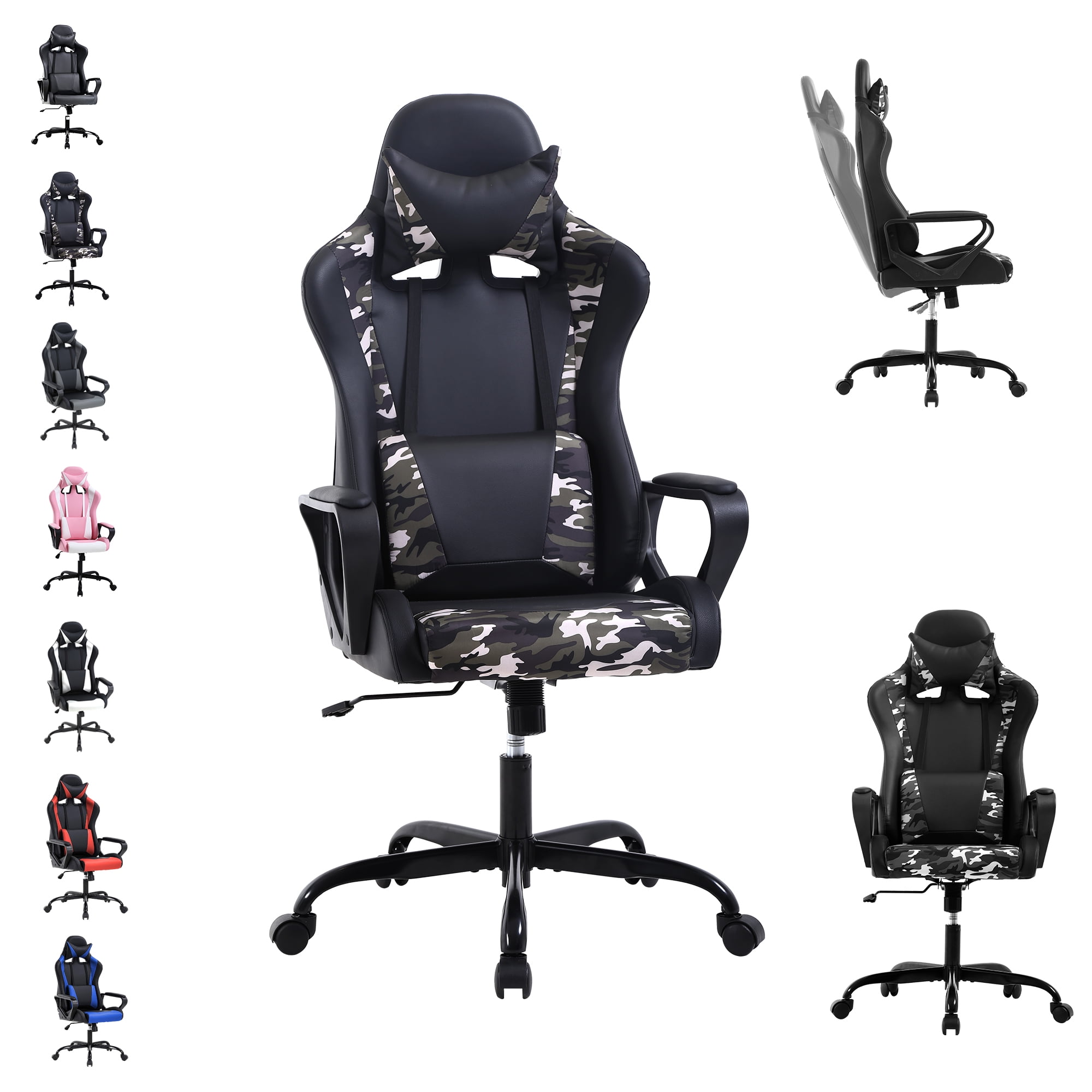 CL.HPAHKL PC Gaming Chair, Office Chair High Back PU Leather Ergonomic ...