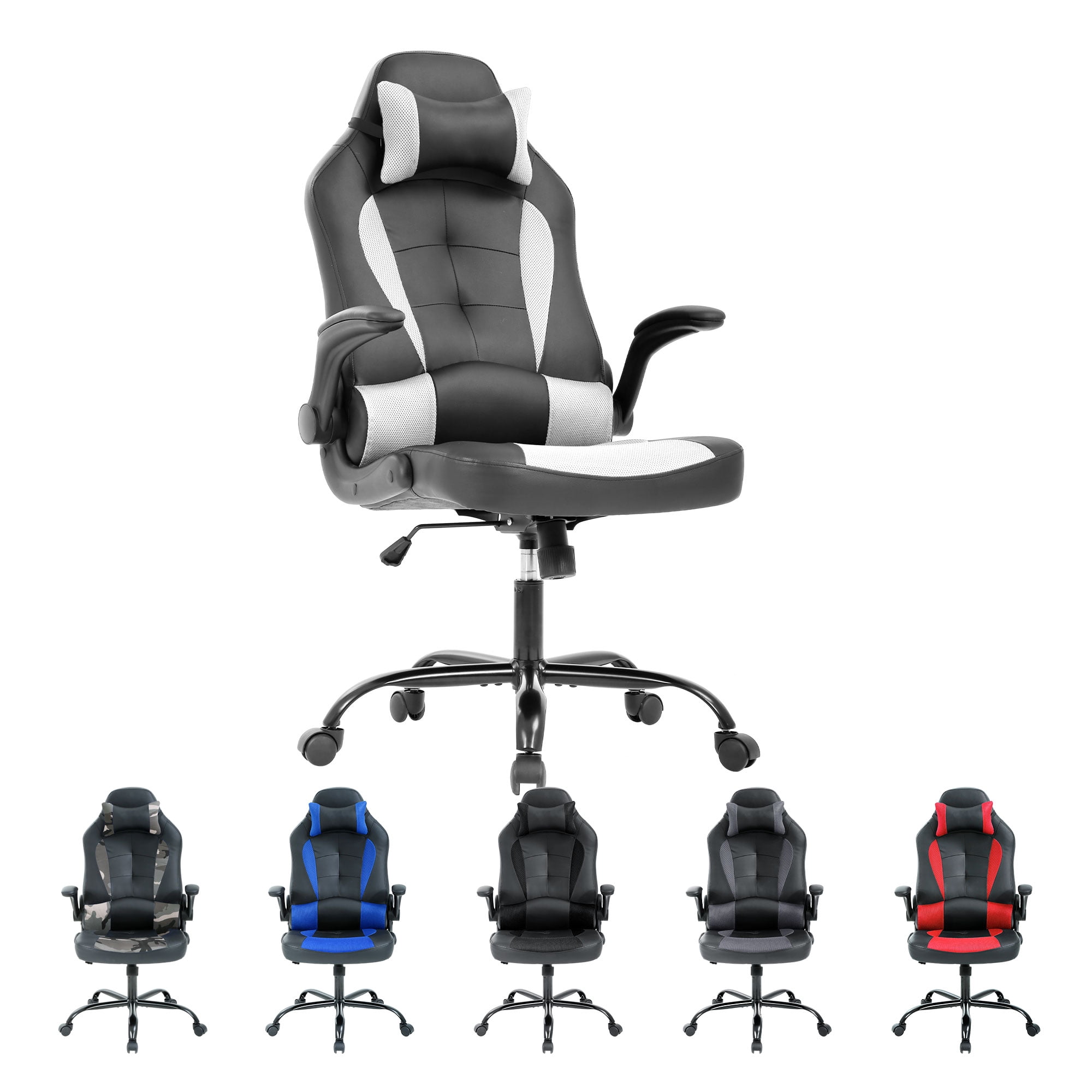 CL.HPAHKL PC Gaming Chair, Office Chair High Back PU Leather Ergonomic ...