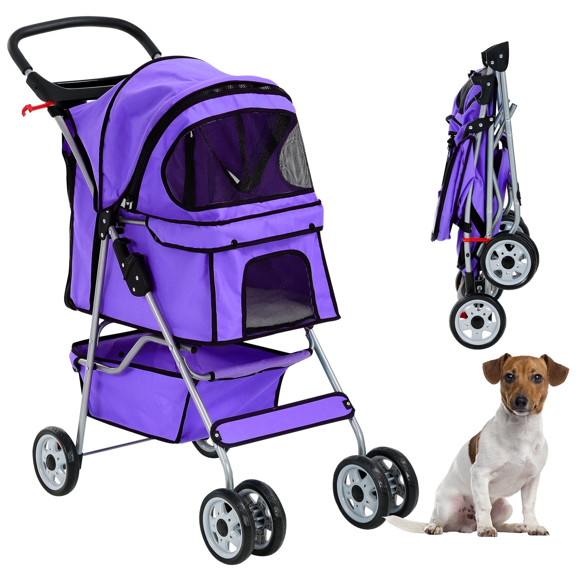 CL.HPAHKL Pet Stroller Foldable Pet Stroller Travel Stroller for Cats ...