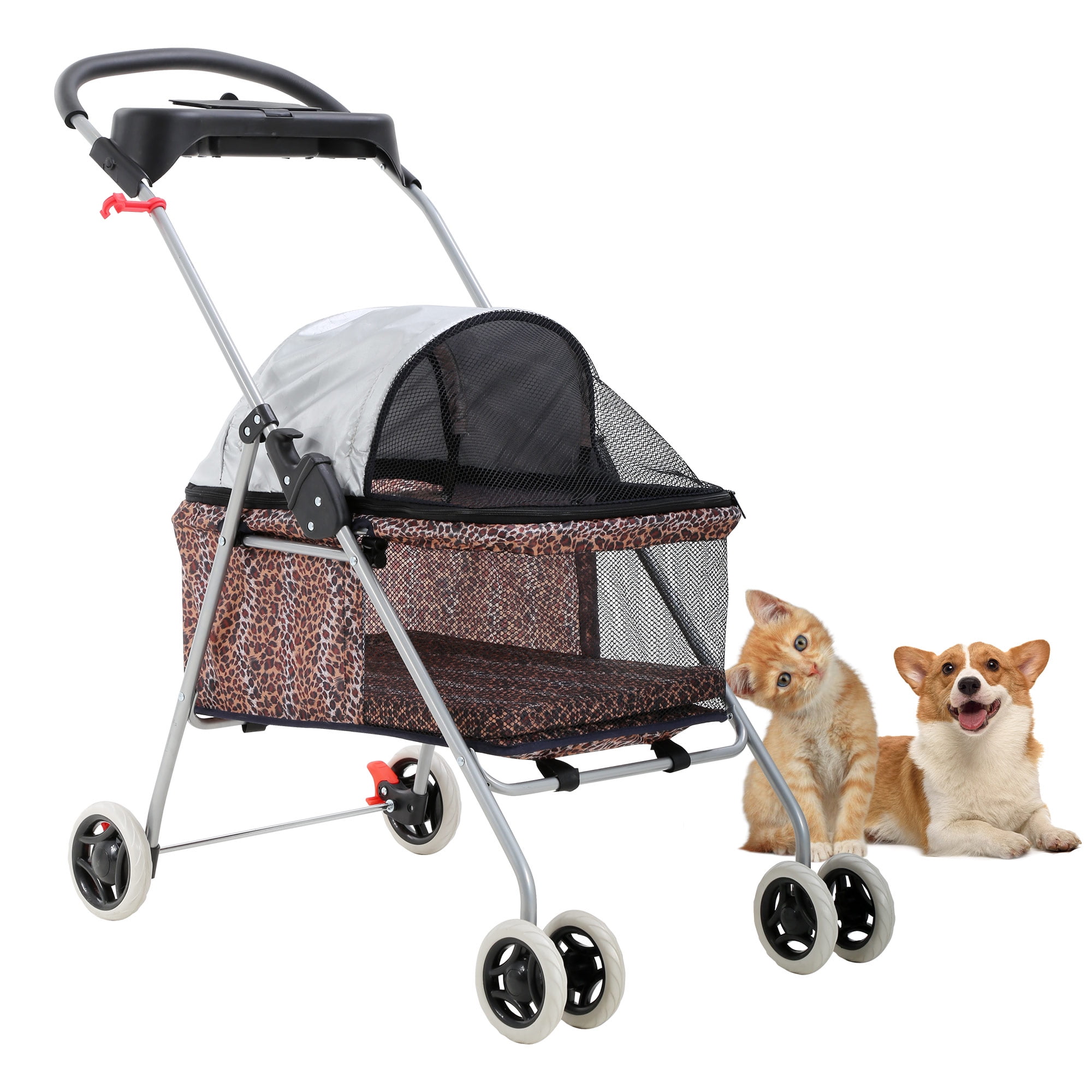 CL.HPAHKL Pet Stroller for Medium Small Dogs Dog Stroller Cat Stroller ...