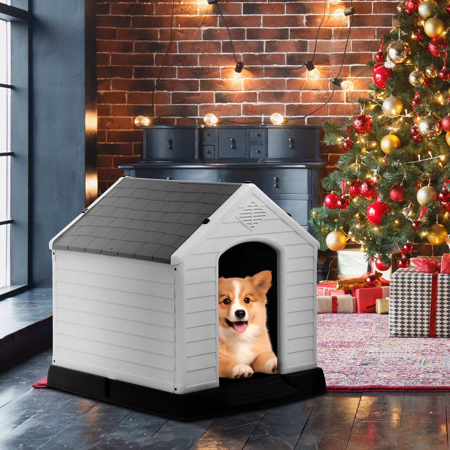 CL.HPAHKL Plastic Dog House Outdoor Indoor, Durable Doghouse for Small ...