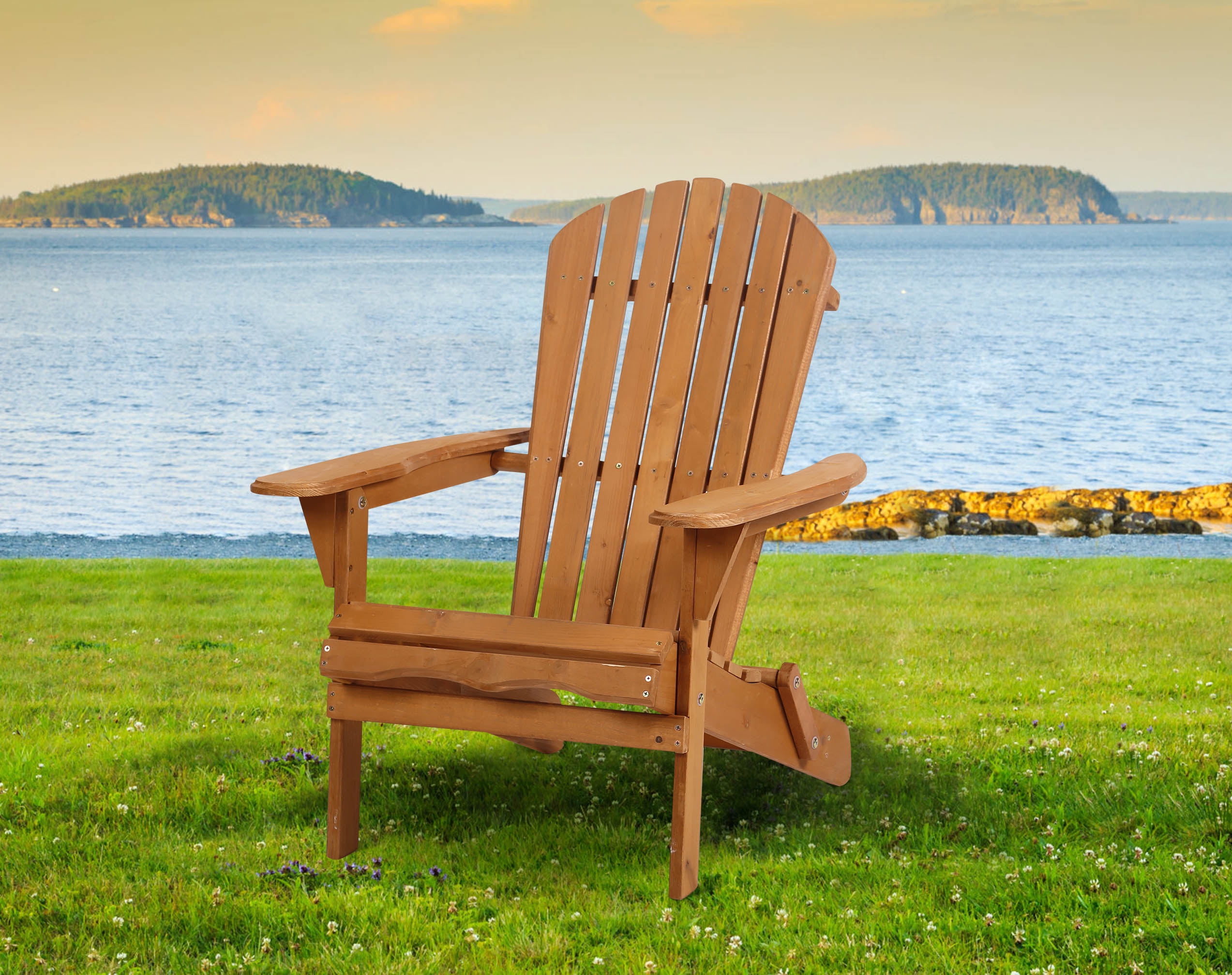CL.HPAHKL Pre-Assembled Weather Resistant Adirondack Chair , Fire Pit ...