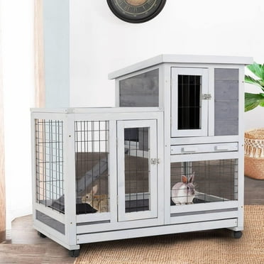 Kaytee Rabbit Hutch 2-Story 48 Inches - Walmart.com