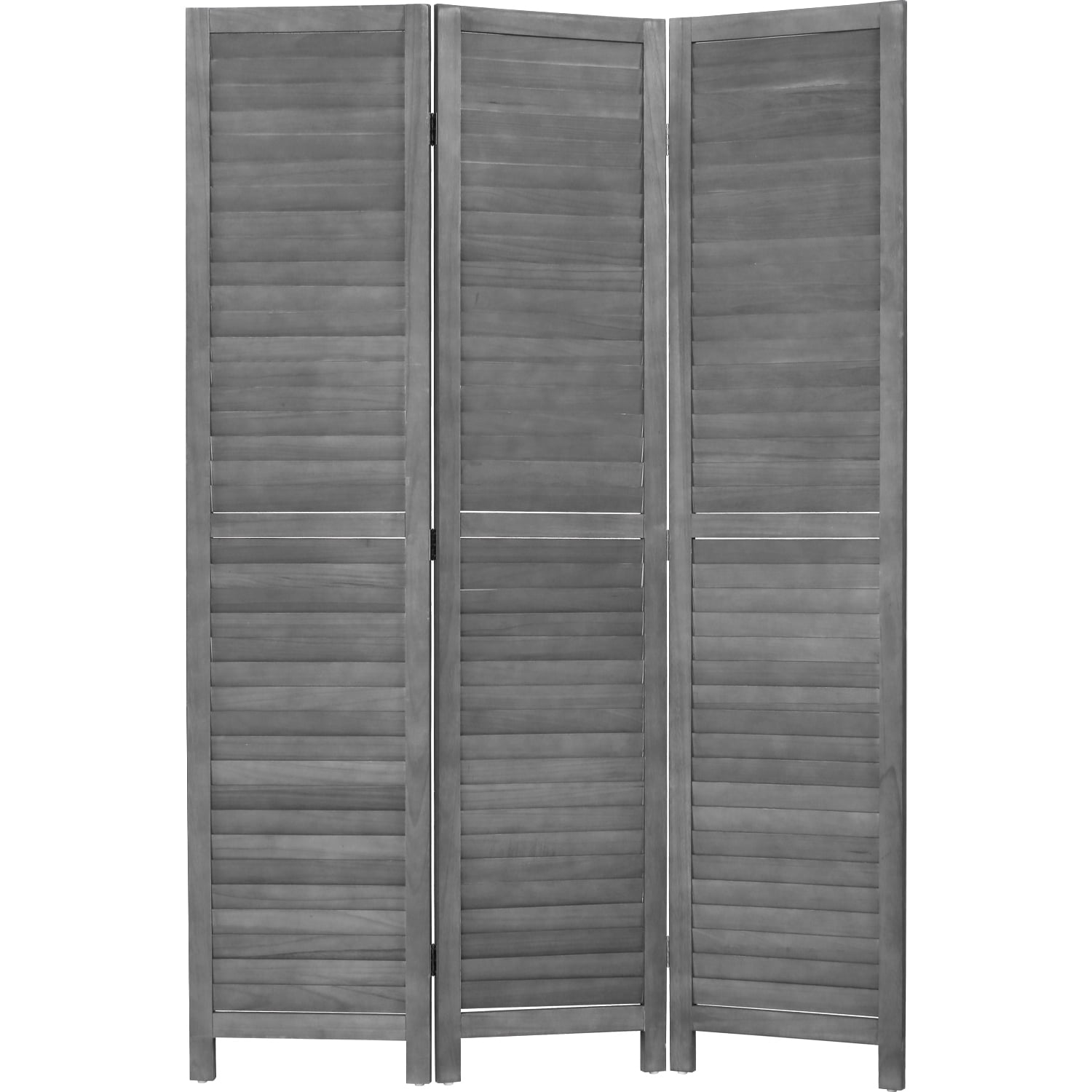 CL.HPAHKL Room Divider, 3 Panel Folding Privacy Screen, Gray Wooden ...