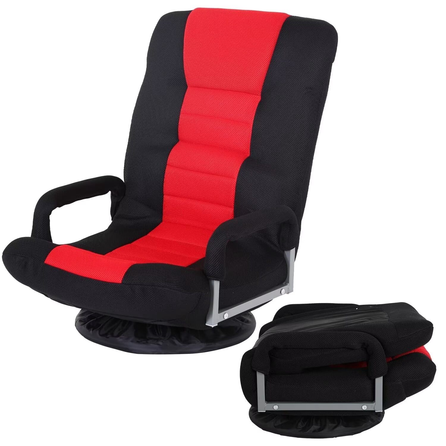 CL.HPAHKL Swivel Floor Gaming Chair with Armrests, 360° Swivel Video ...
