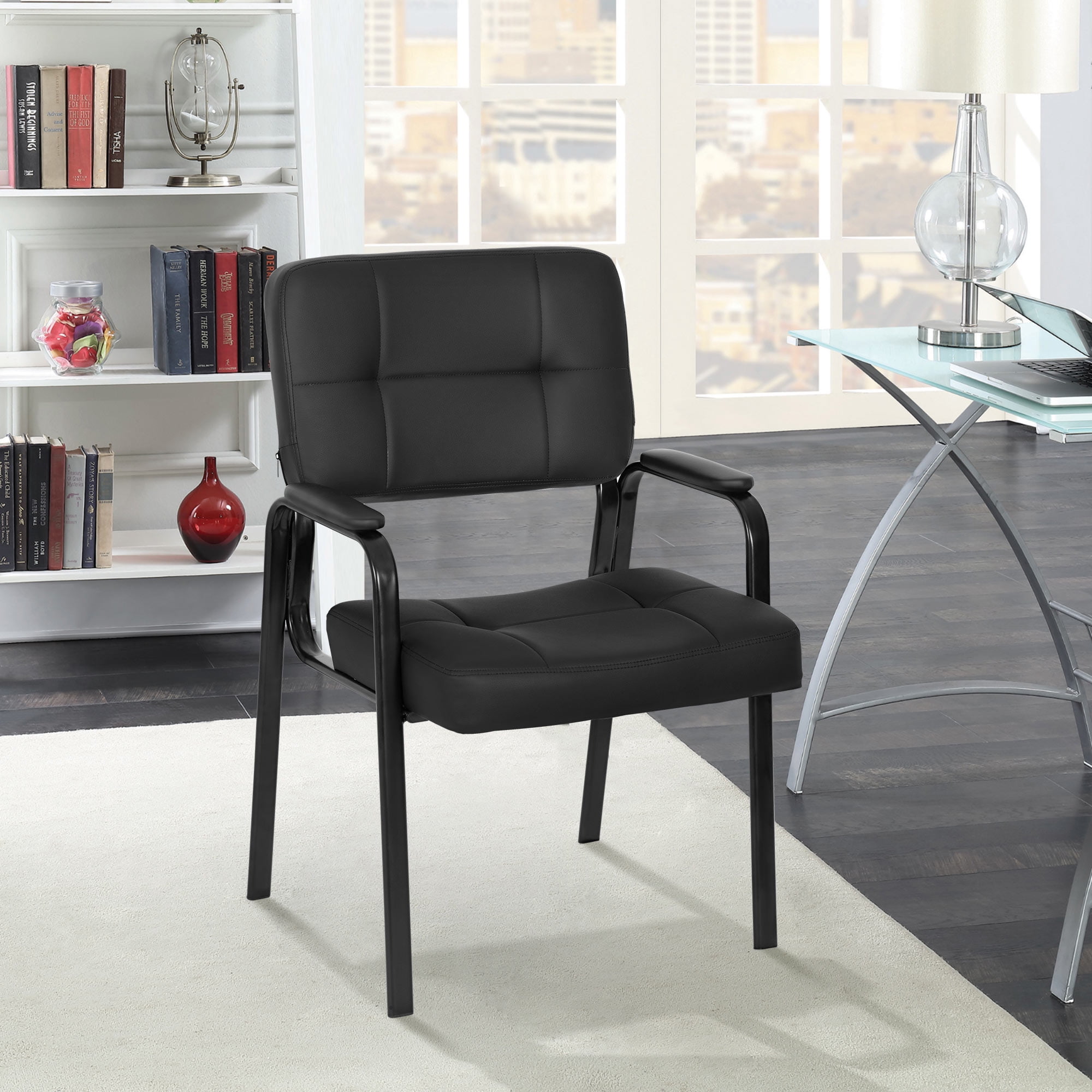 CL.HPAHKL Waiting Room Chair, PU Leather Office Reception Guest Chair ...
