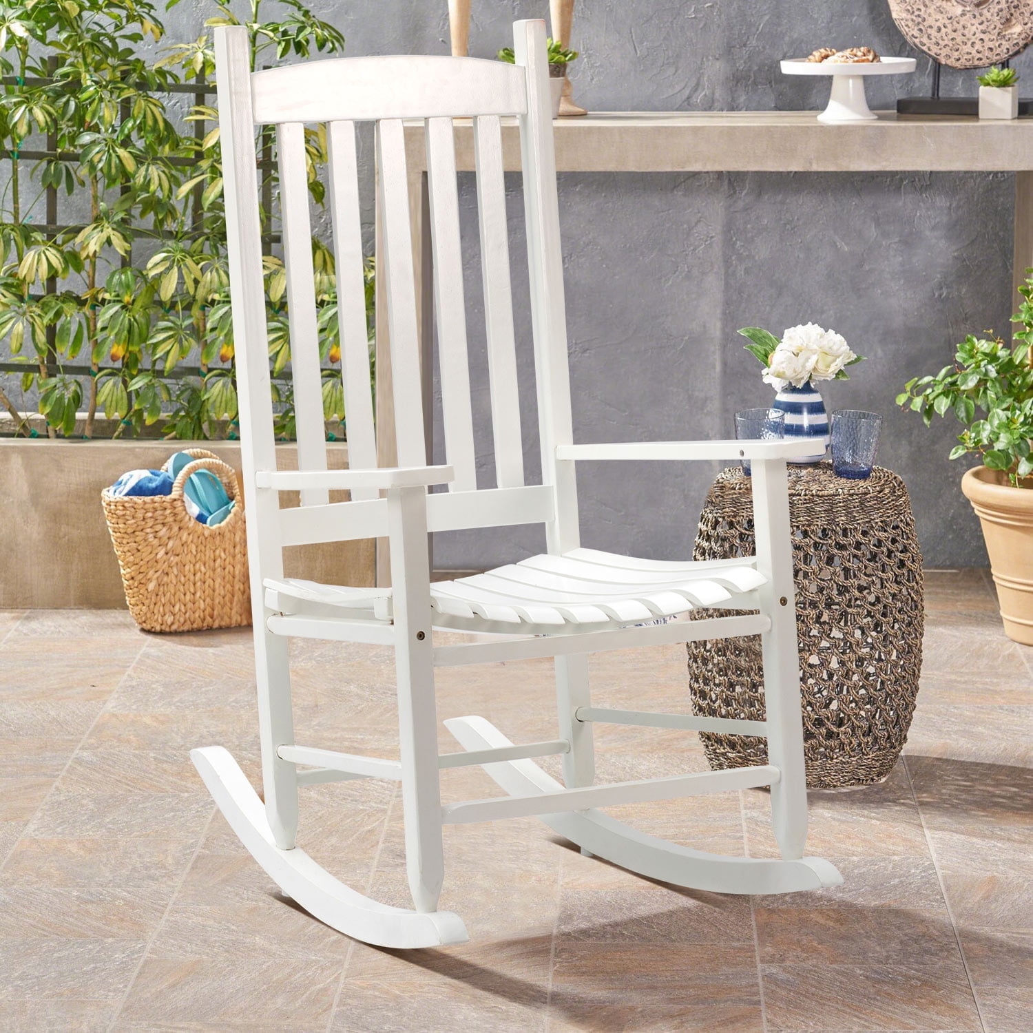 CL.HPAHKL Wooden Rocking Chair Outdoor Indoor Rocker Chair, Patio Chair ...