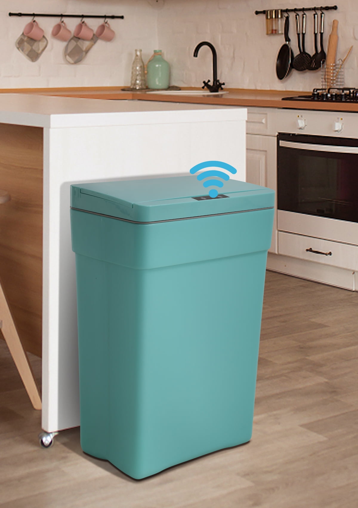 SMART 13 Gallon Automatic Kitchen Trash Can - High-Capacity 50 Liter ...