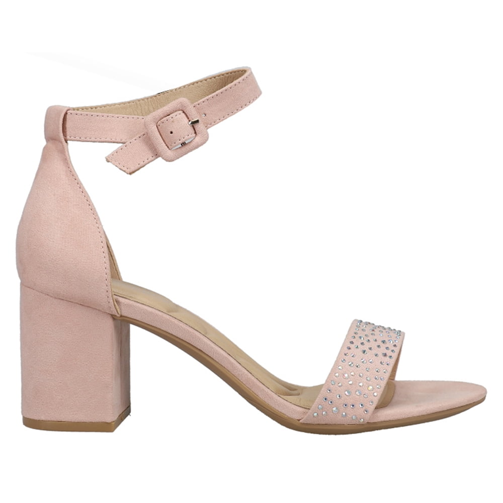 CL by Laundry Womens Jolly Rhinestone Block Heel Ankle Strap Dress ...