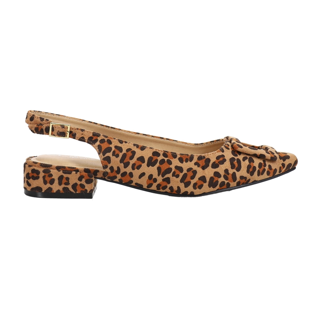 CL by Laundry Womens Sweetie Leopard Slingback Flats Casual Shoes ...