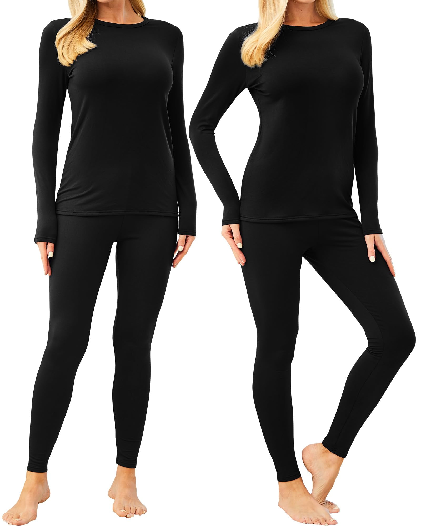 CL convallaira 2 PACK/Set Women Thermal Underwear Long Johns Set, Soft ...